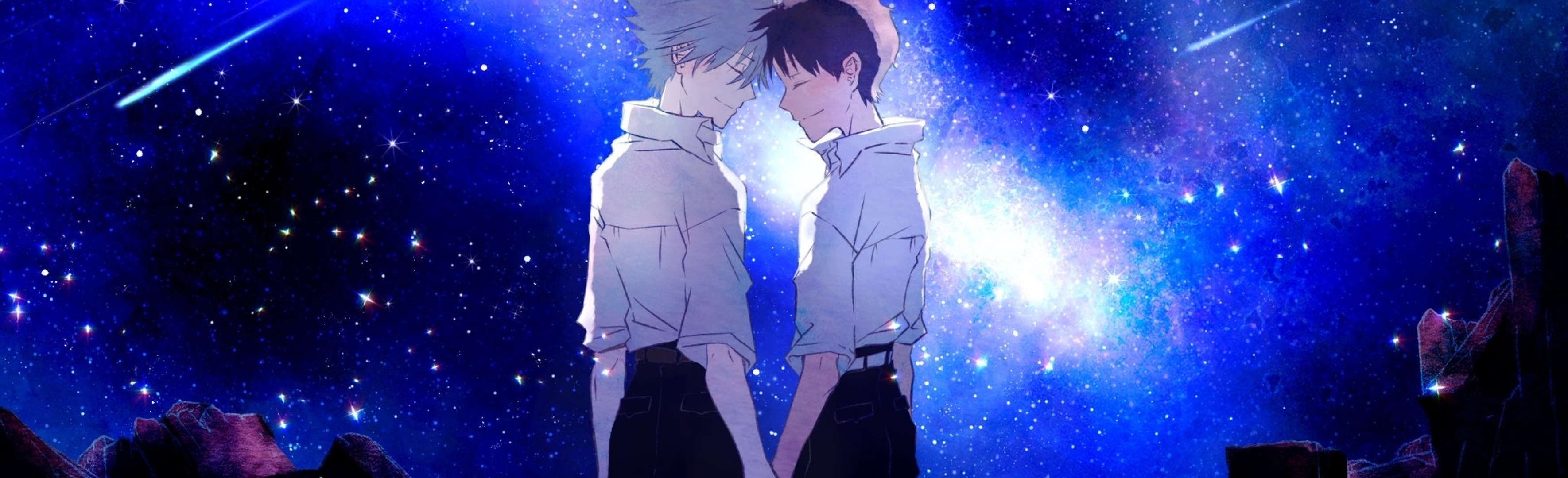 3540x1080 Resolution Shinji Ikari & Kaworu Nagisa Neon Genesis ...