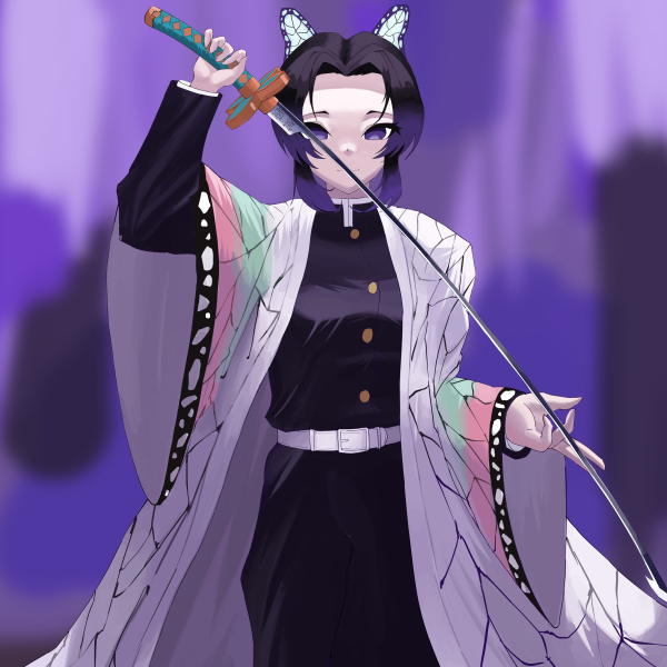 600x600 Resolution Shinobu Kochou 4K Demon Slayer: Kimetsu No Yaiba HD ...