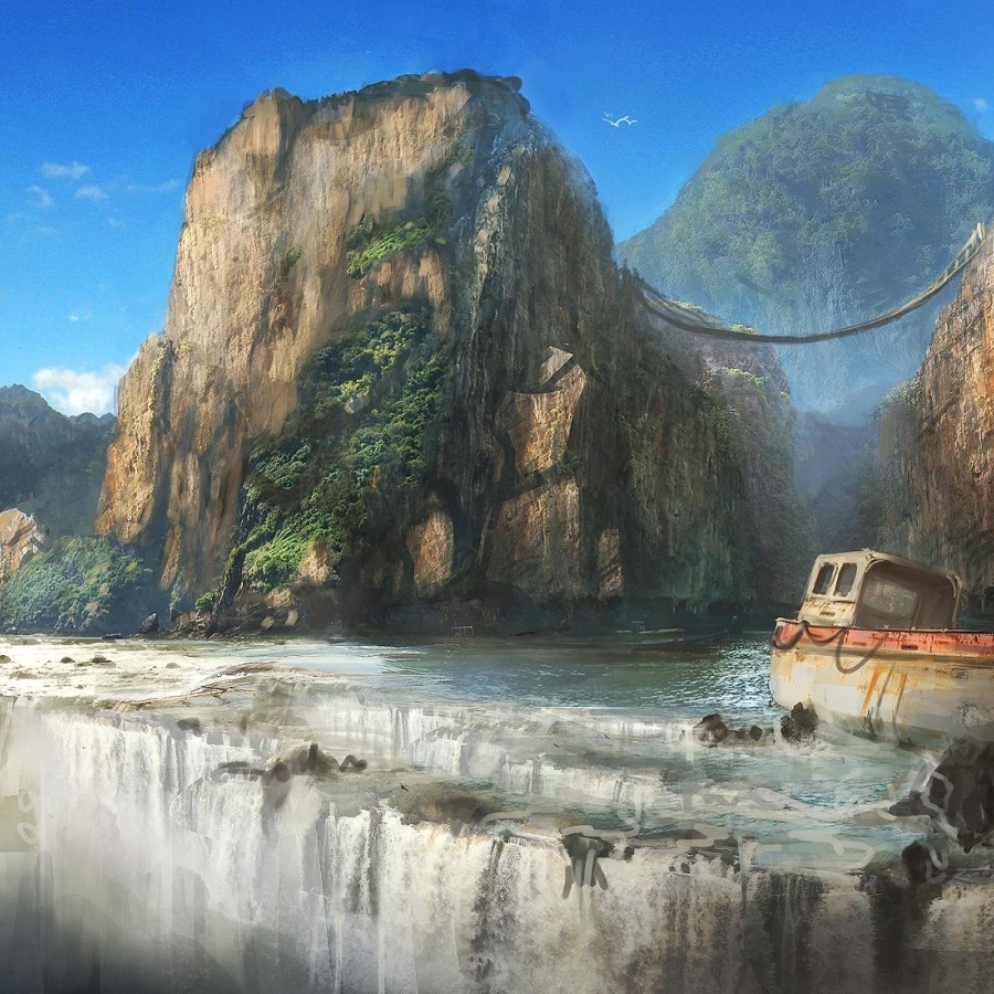 900x900 Resolution ship, rock, cliff 900x900 Resolution Wallpaper ...