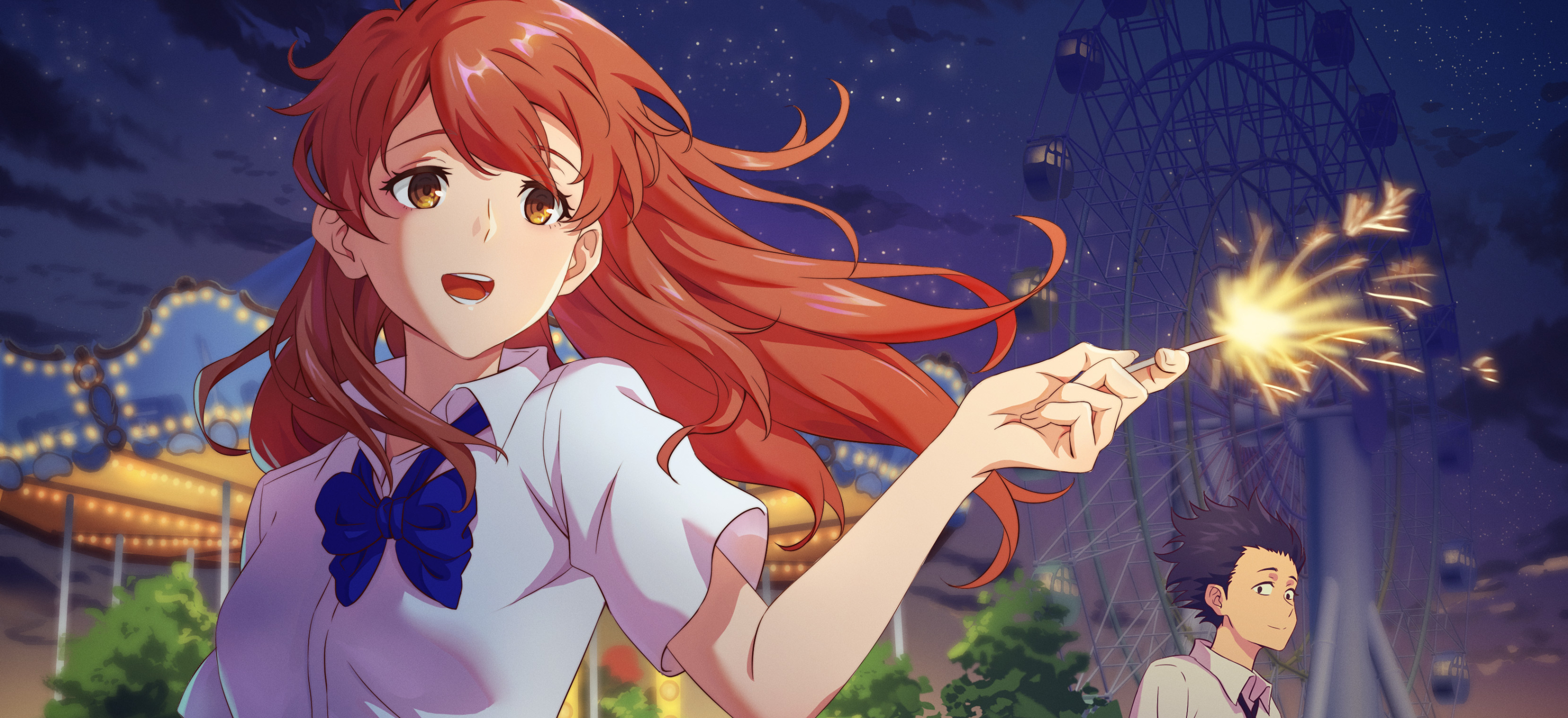 3144x1440 Resolution Shouko Nishimiya and Shouya Ishida 3144x1440 ...
