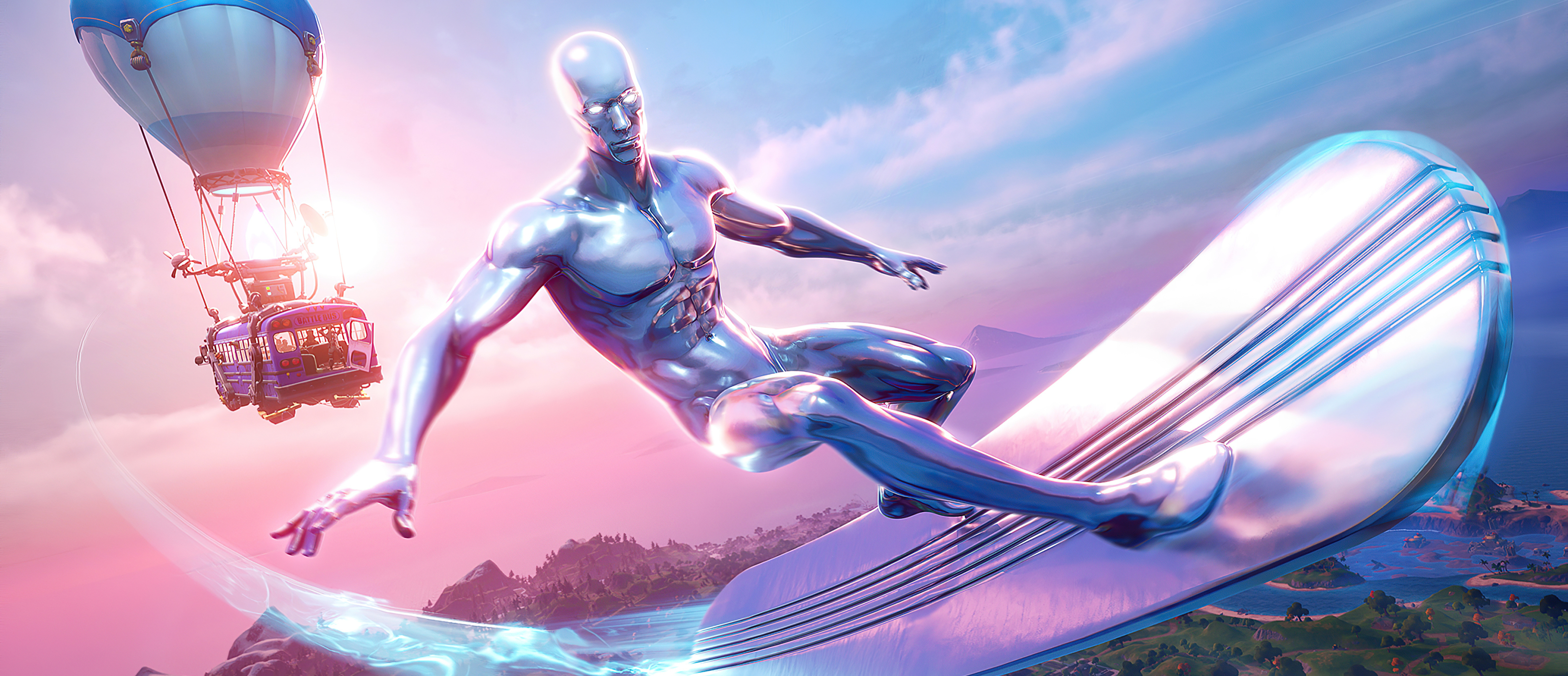 3340x1440 Resolution Silver Surfer Fortnite Season 4 3340x1440 ...