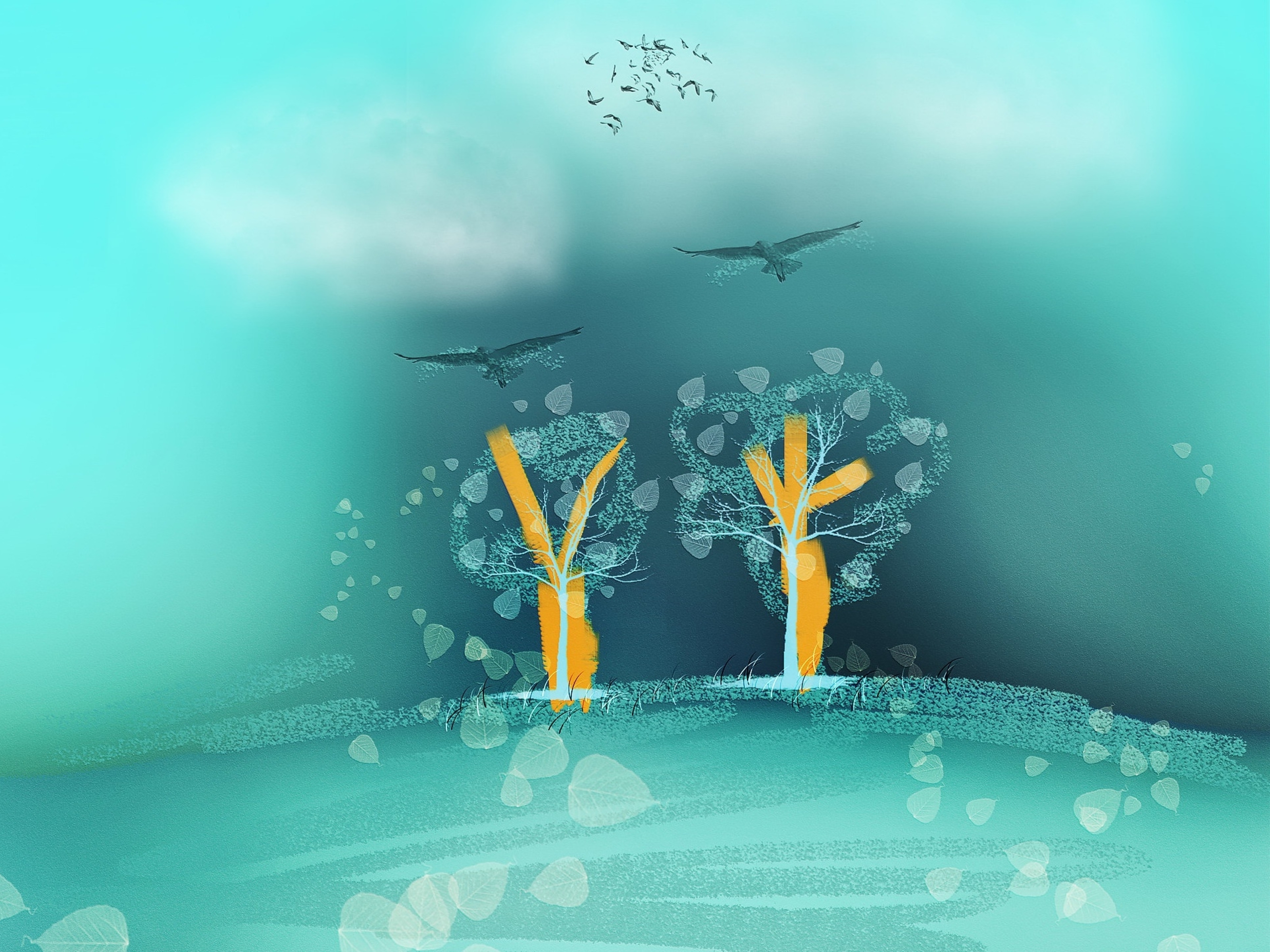 3200x2400 Resolution Simple Landscape Illustration 3200x2400 Resolution ...