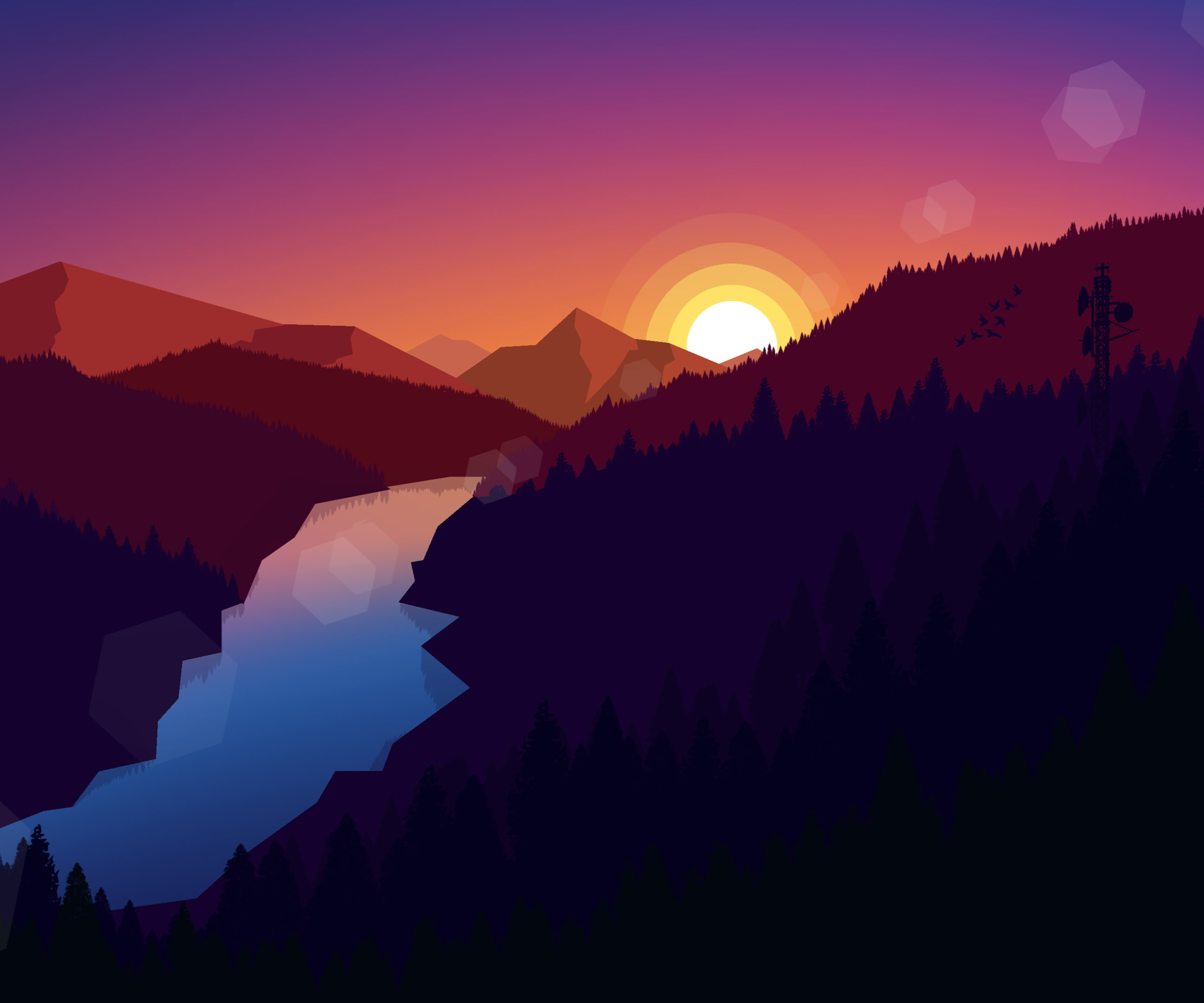 5000x4167 Resolution Simple Sunset HD Digital 5000x4167 Resolution ...
