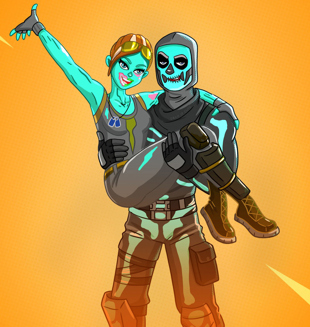 1024x1080 Resolution Skull Trooper and Ghoul Trooper Cartoon Fortnite ...