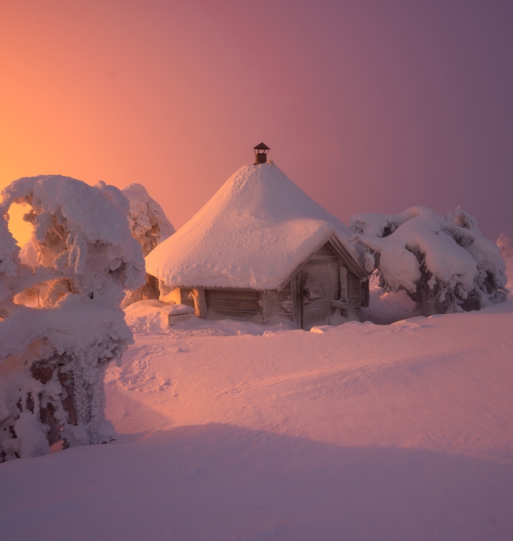 1024x1080 Resolution Small Hut in Lapland HD Winter 1024x1080 ...