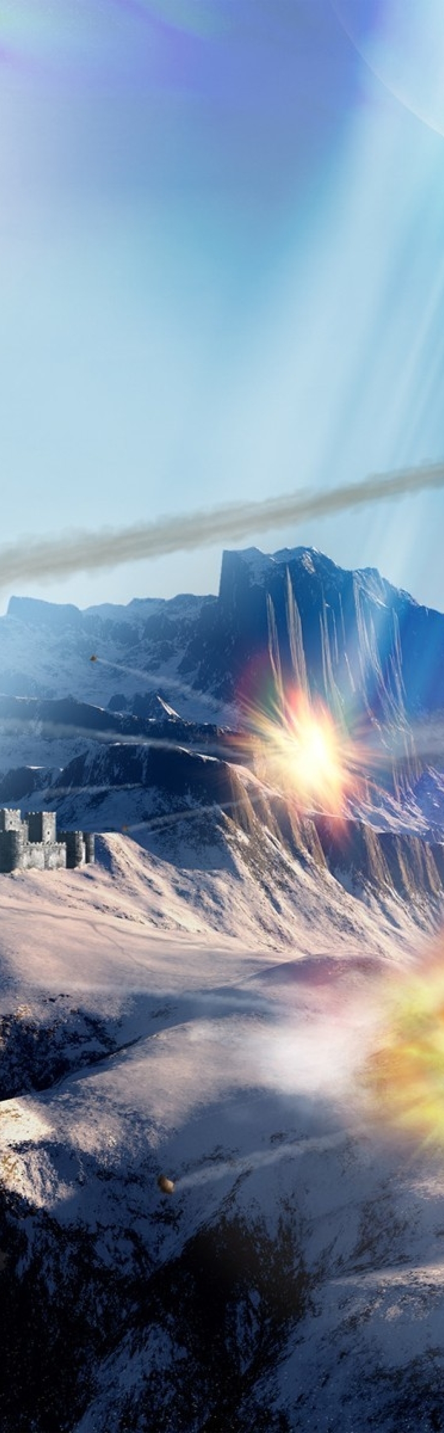 900x2900 Resolution snow, mountains, fire 900x2900 Resolution Wallpaper ...