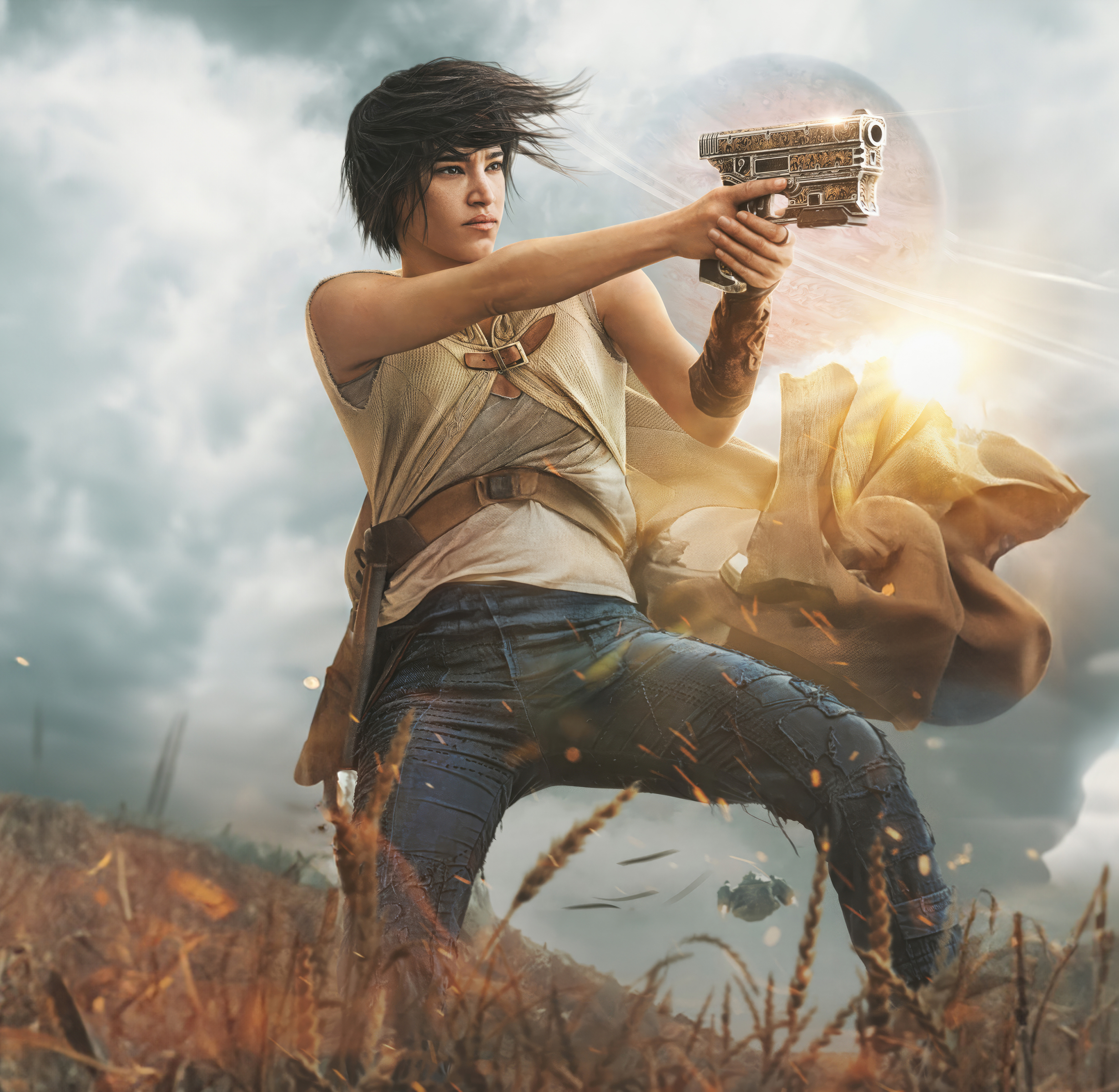 2460x2400 Resolution Sofia Boutella as Kora In Rebel Moon Part One A ...