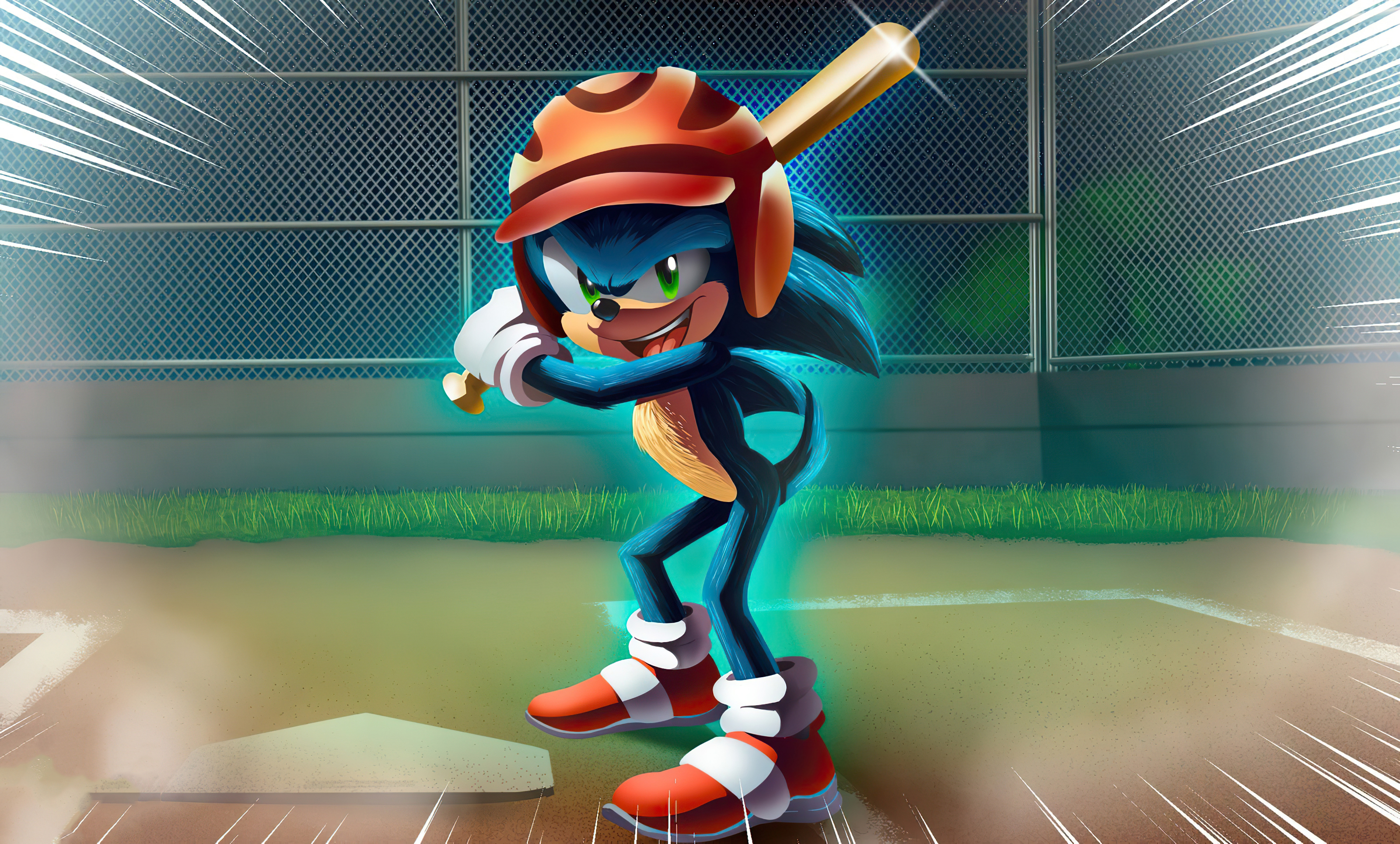 Sonic playing baseball Wallpaper, HD Movies 4K Wallpapers, Images ...