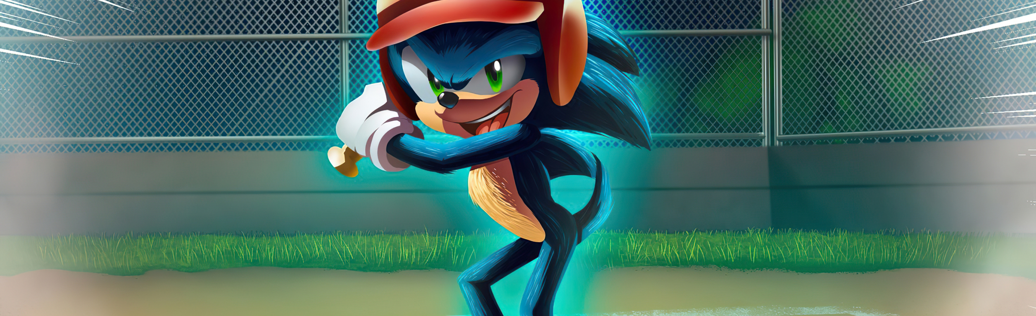 3540x1080 Resolution Sonic playing baseball 3540x1080 Resolution ...