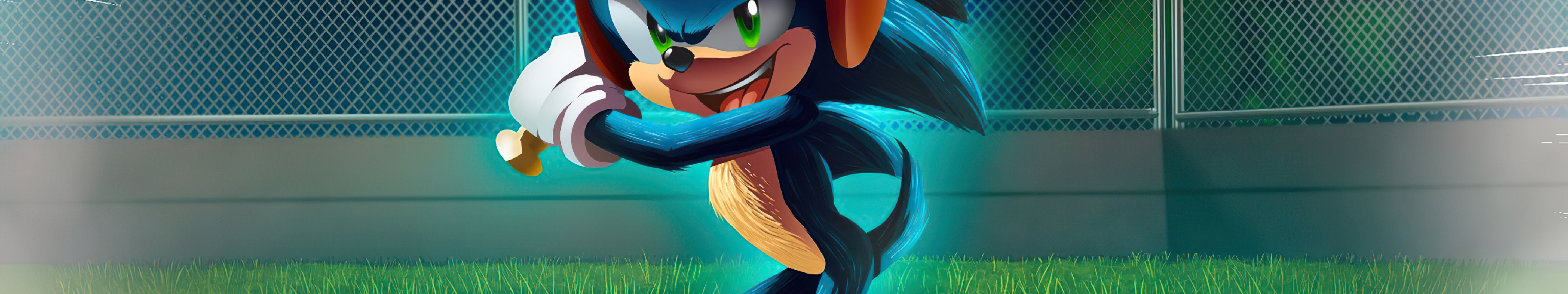 5760x1080 Resolution Sonic playing baseball 5760x1080 Resolution ...