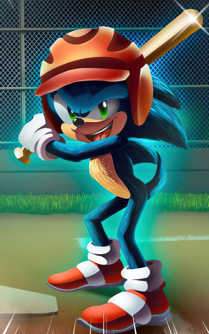 802x1282 Resolution Sonic playing baseball 802x1282 Resolution ...