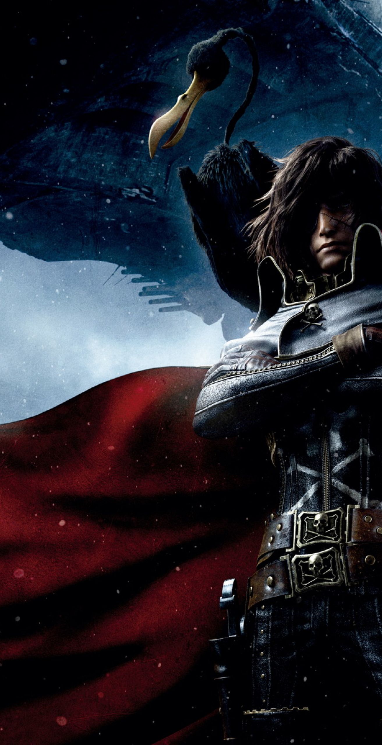 1312x2560 Resolution space pirate captain harlock, captain harlock ...
