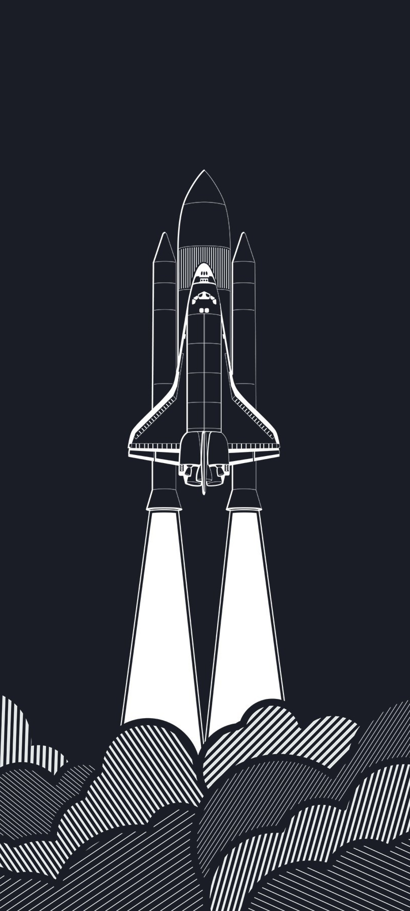 1728x3840 Resolution Space Shuttle Rocket Startup Concepts Minimalism ...