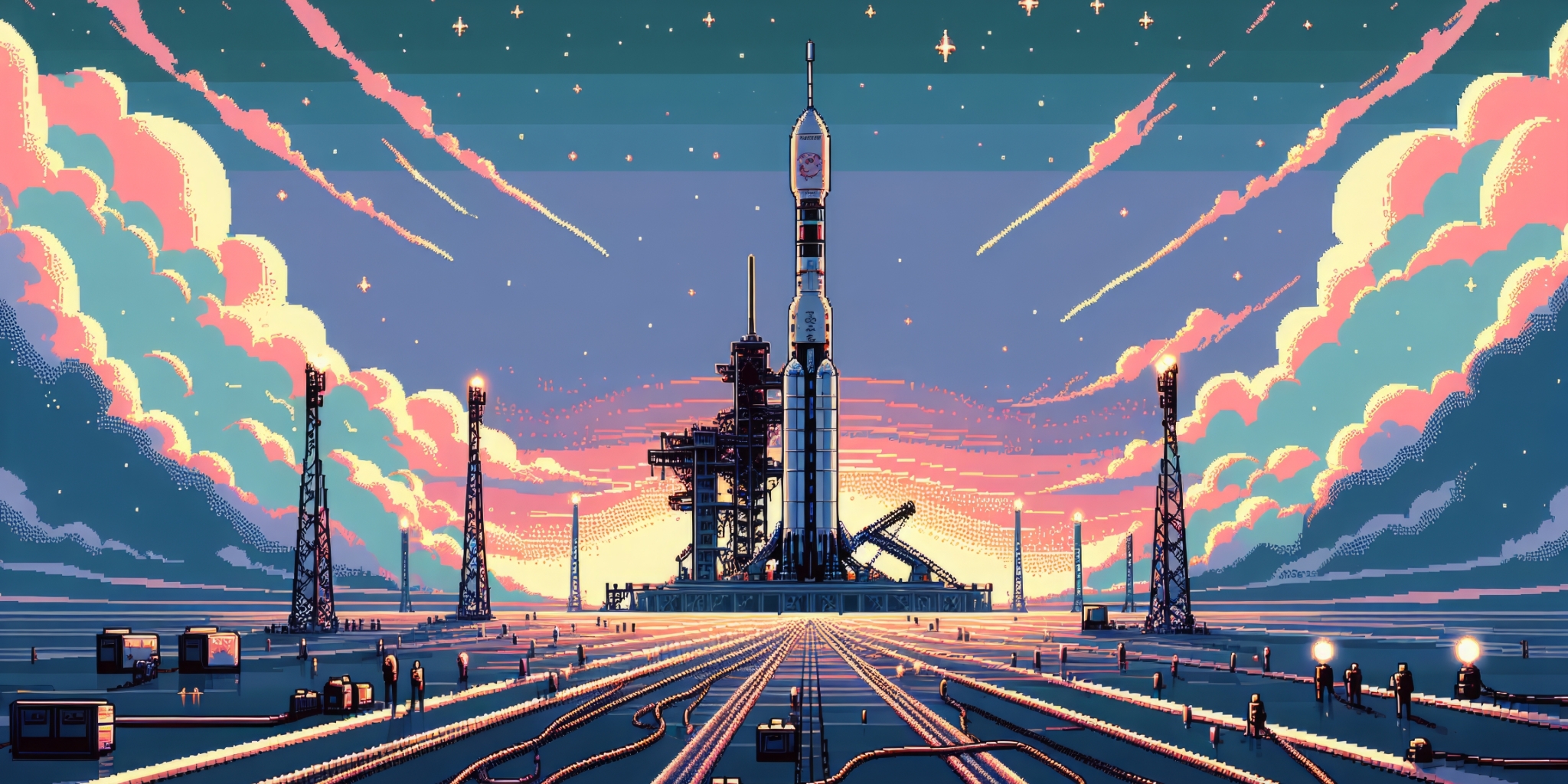 2048x1024 Resolution SpaceX Launch Pixel 4K Art 2048x1024 Resolution ...