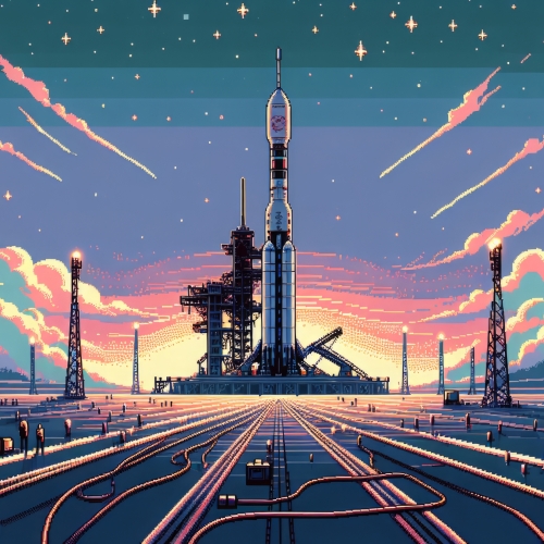 500x500 Resolution SpaceX Launch Pixel 4K Art 500x500 Resolution ...