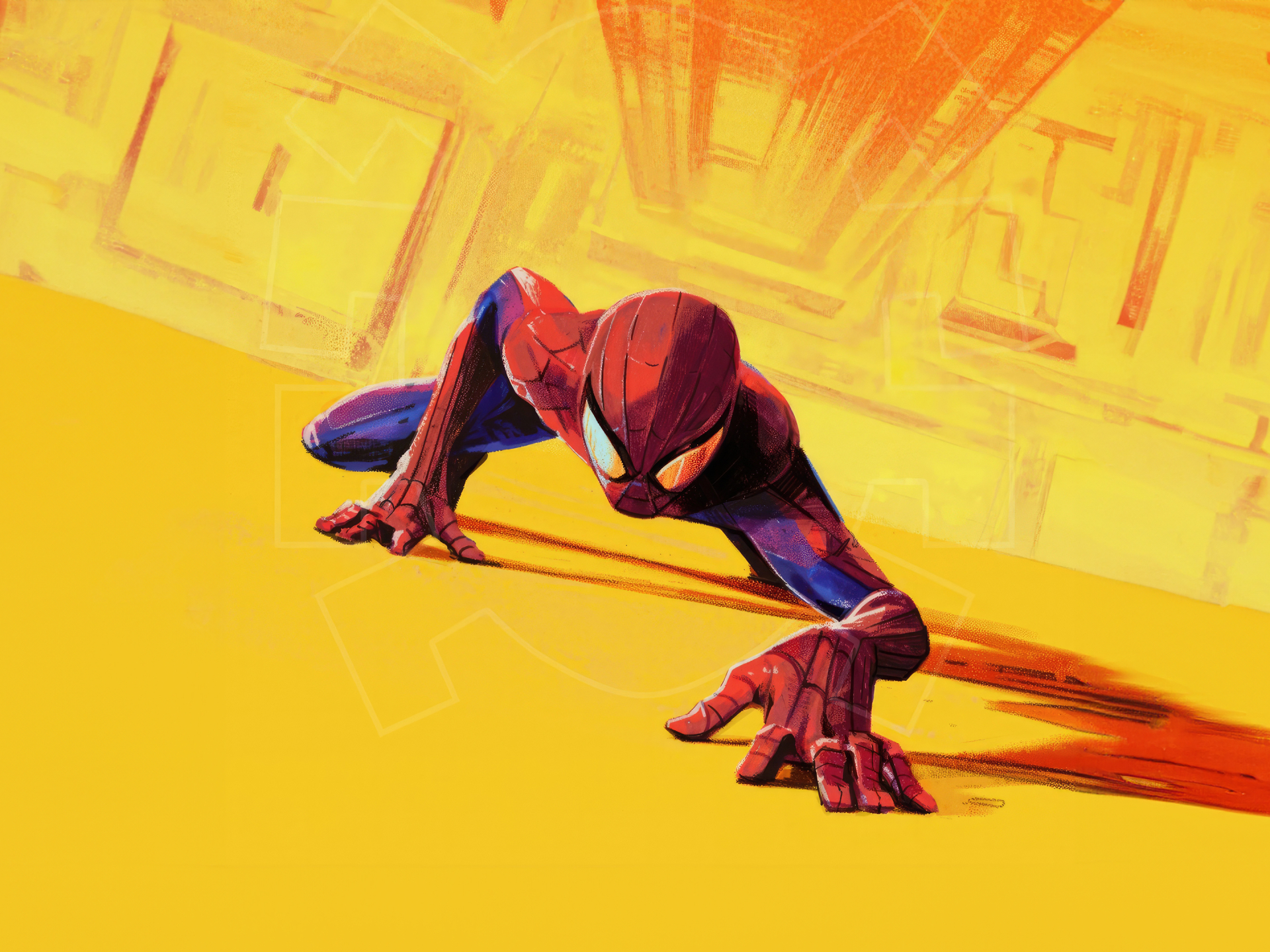 1920x1440 Resolution Spider Man Striking Cityscape 1920x1440 Resolution ...