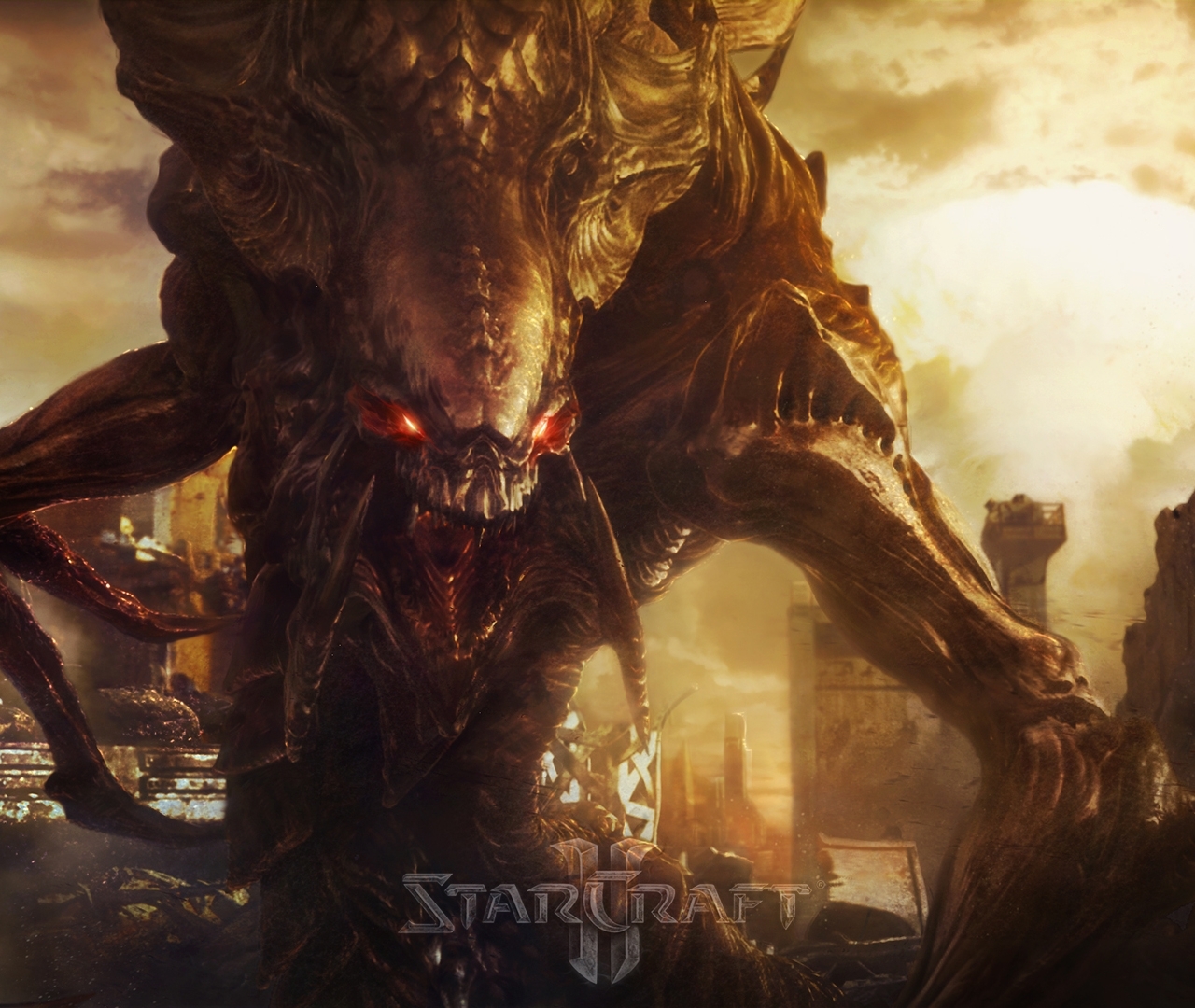 1280x1080 Resolution starcraft 2, monster, city 1280x1080 Resolution ...