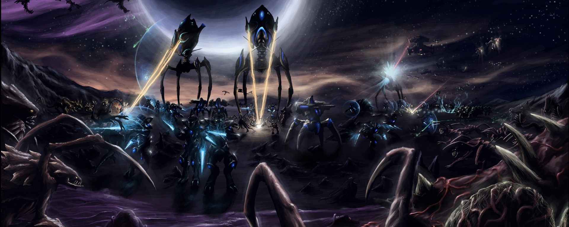 1920x768 Resolution starcraft, robots, planet 1920x768 Resolution ...