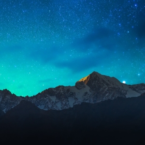 300x300 Resolution Starry Mountain Night 300x300 Resolution Wallpaper ...