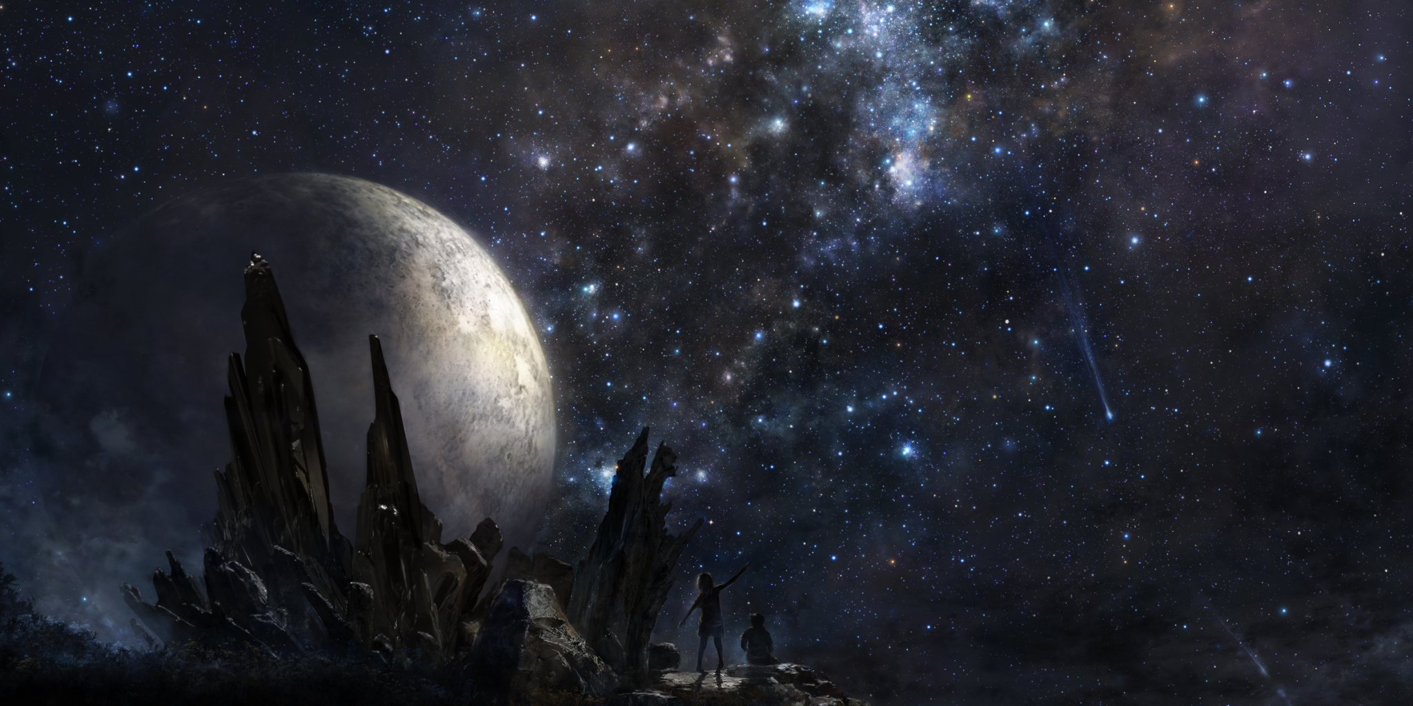 2048x1024 Resolution stars, people, planet 2048x1024 Resolution ...