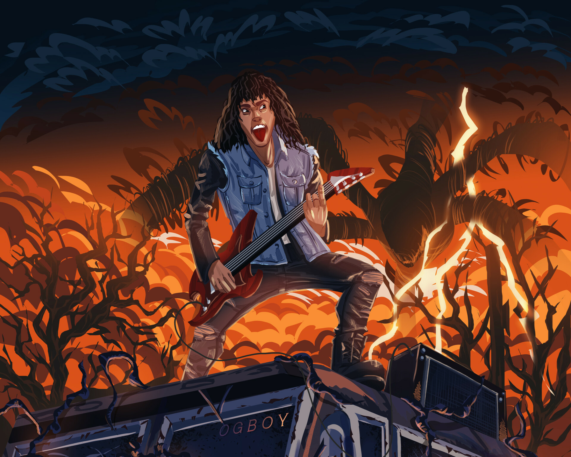 2000x1599 Stranger Things HD Upside Down Eddie Munson Art 2000x1599 ...