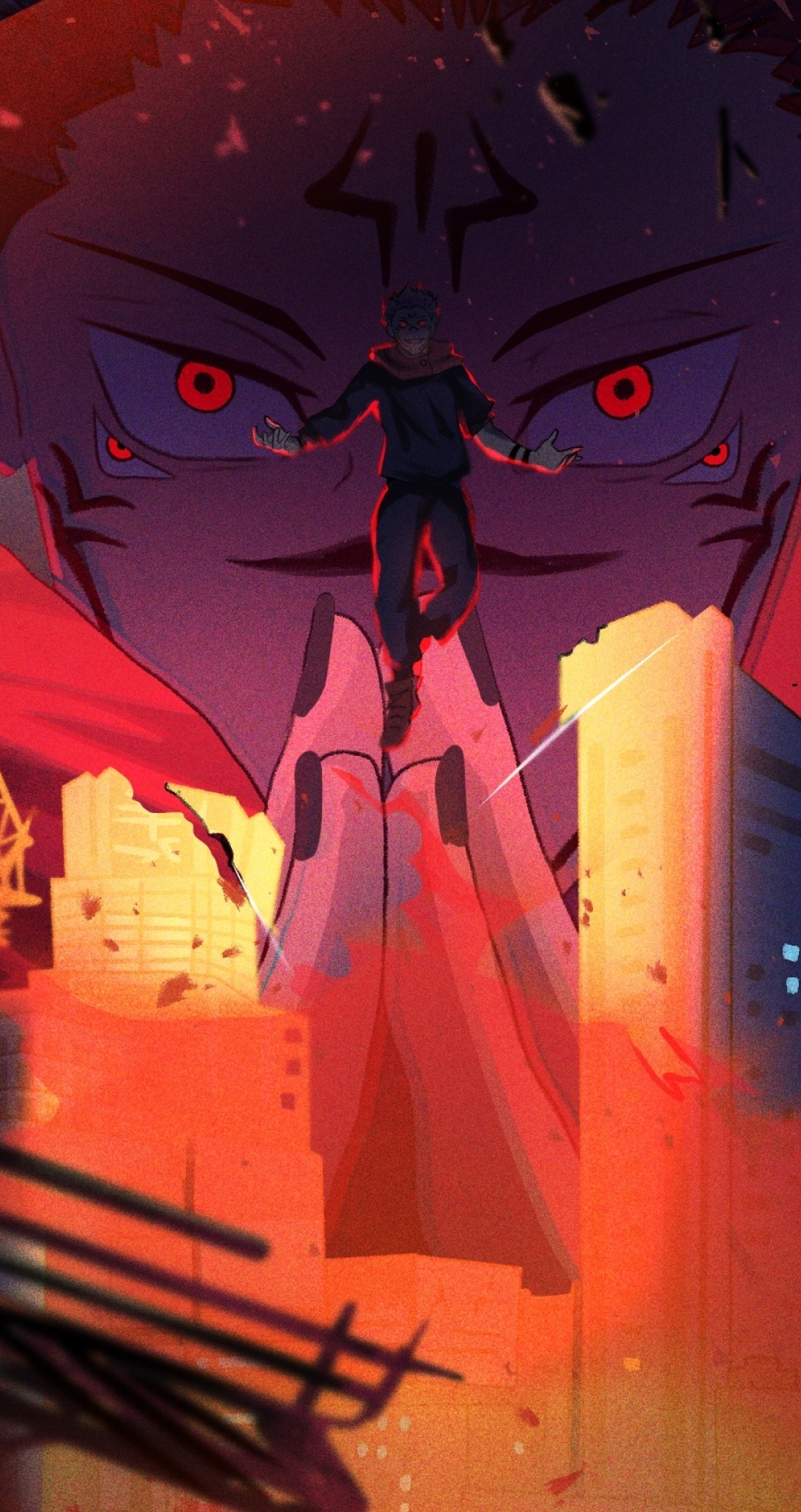 1082x2042 Resolution Sukuna Cool Jujutsu Kaisen Art 1082x2042 ...