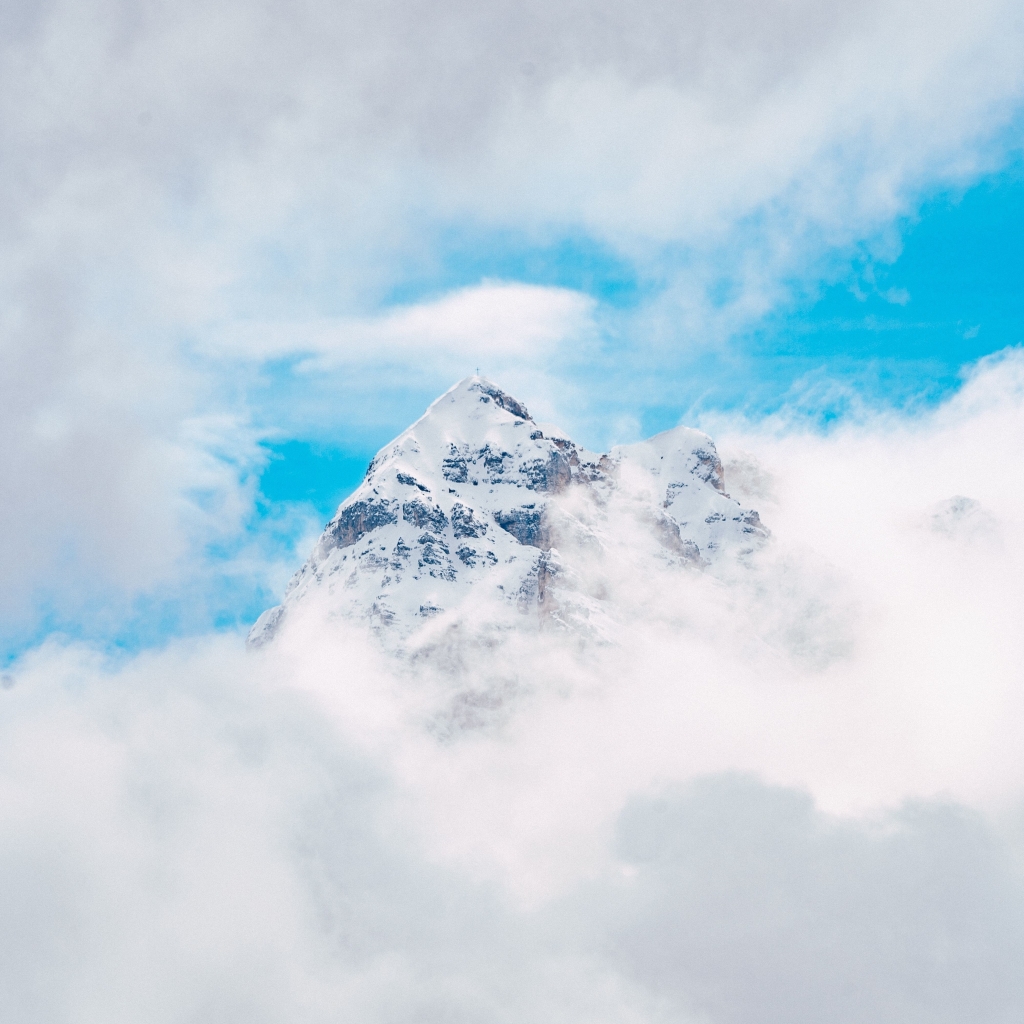 1024x1024 Resolution Summit of Mountain Above the Clouds 1024x1024 ...