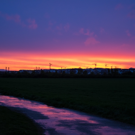 512x512 Resolution sunset, trees, building 512x512 Resolution Wallpaper ...