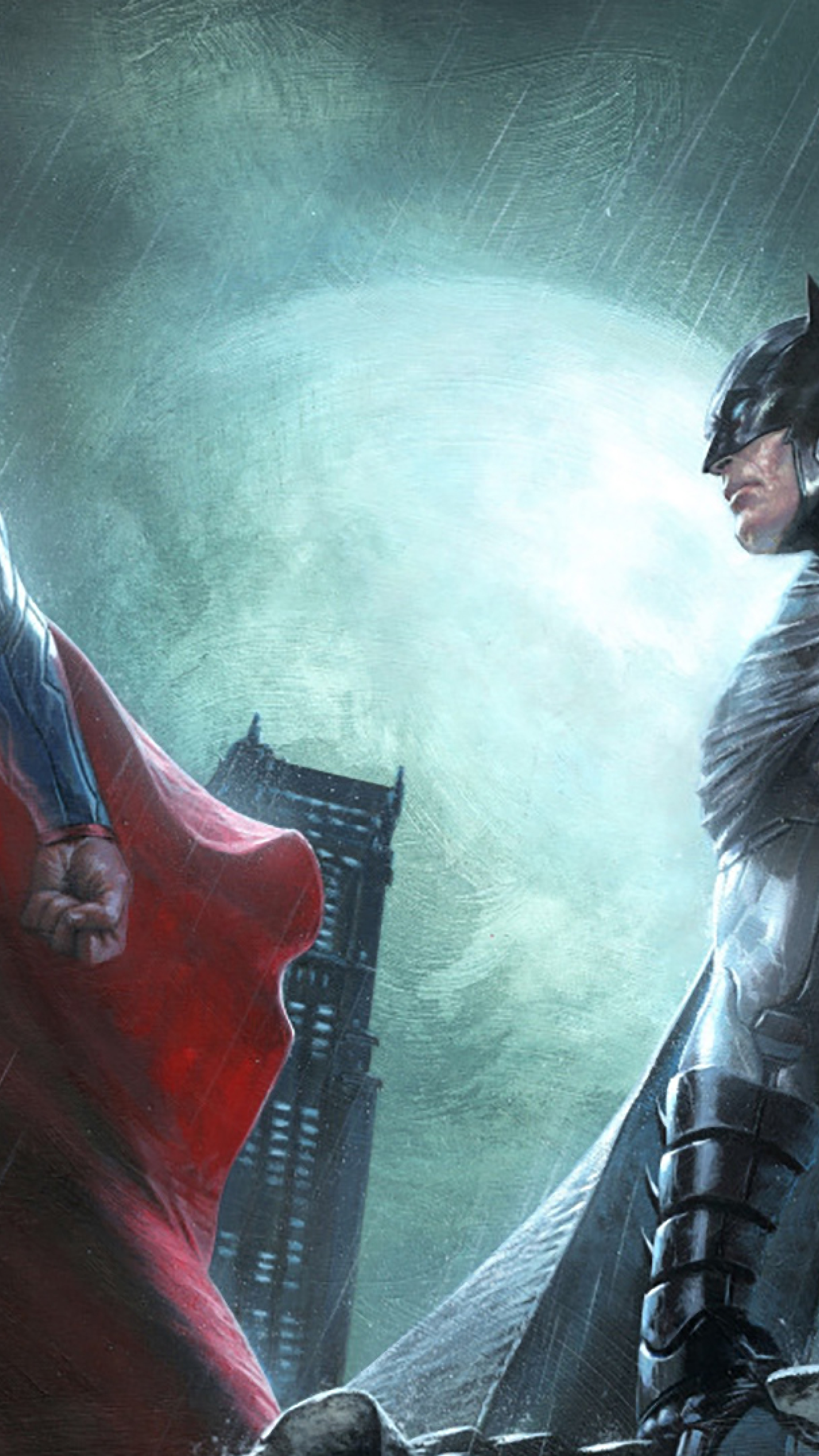 2160x3840 Superman And Batman Dc Comics Superheroes Artwork Sony Xperia ...