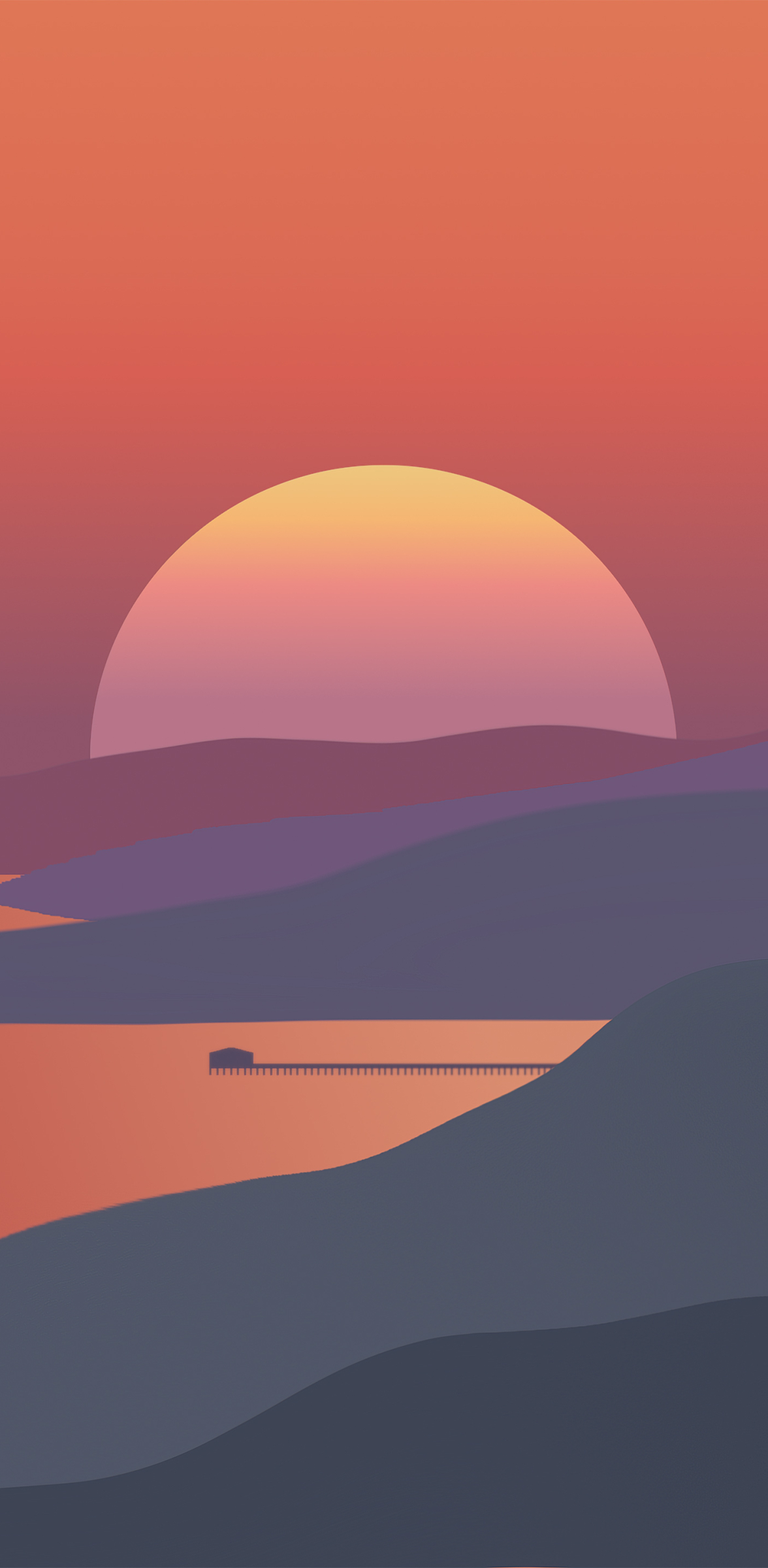 1176x2400 Surreal Sunset Minimal 4K 1176x2400 Resolution Wallpaper, HD ...