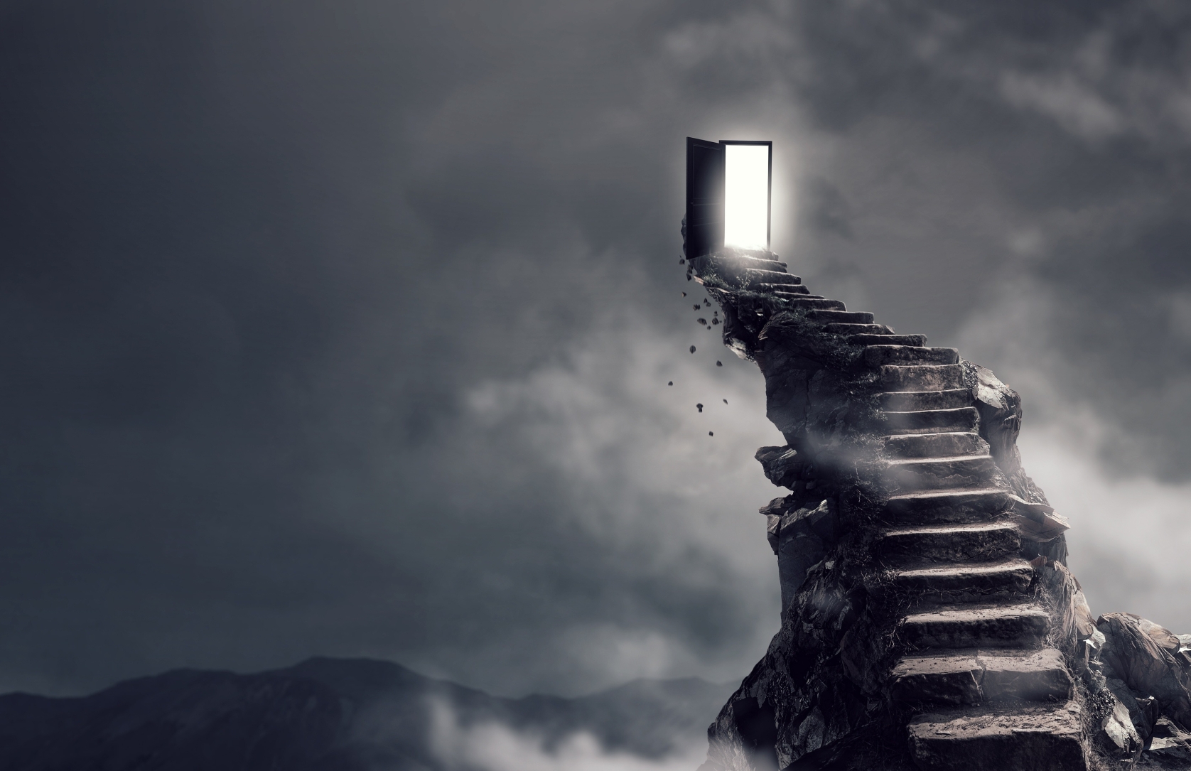 1676x1085 Surrealism Dark Hell Stairs 1676x1085 Resolution Wallpaper ...