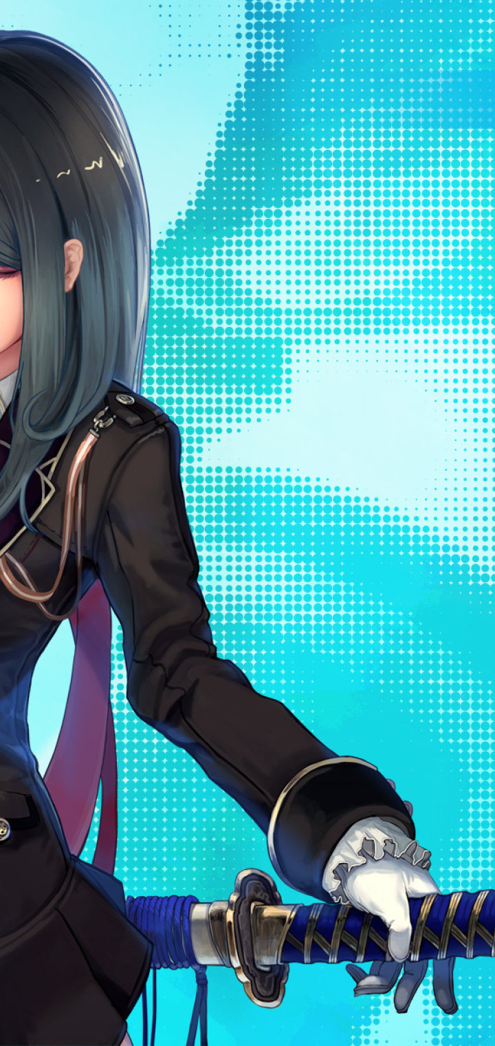 720x1520 Resolution tachikawa mushimaro, akai katana, katana 720x1520 ...