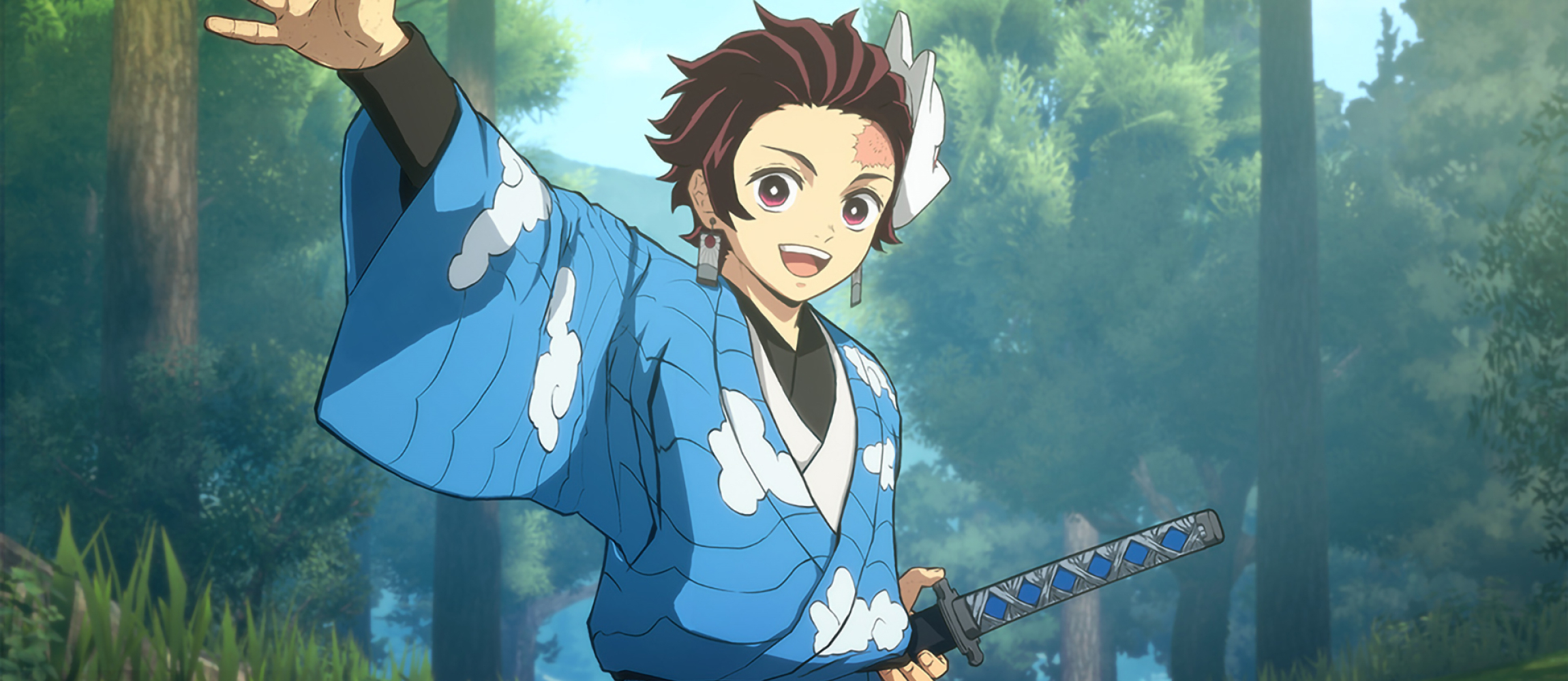 2300x1000 Tanjiro Kamado in Demon Slayer Kimetsu no Yaiba Game 2020 ...