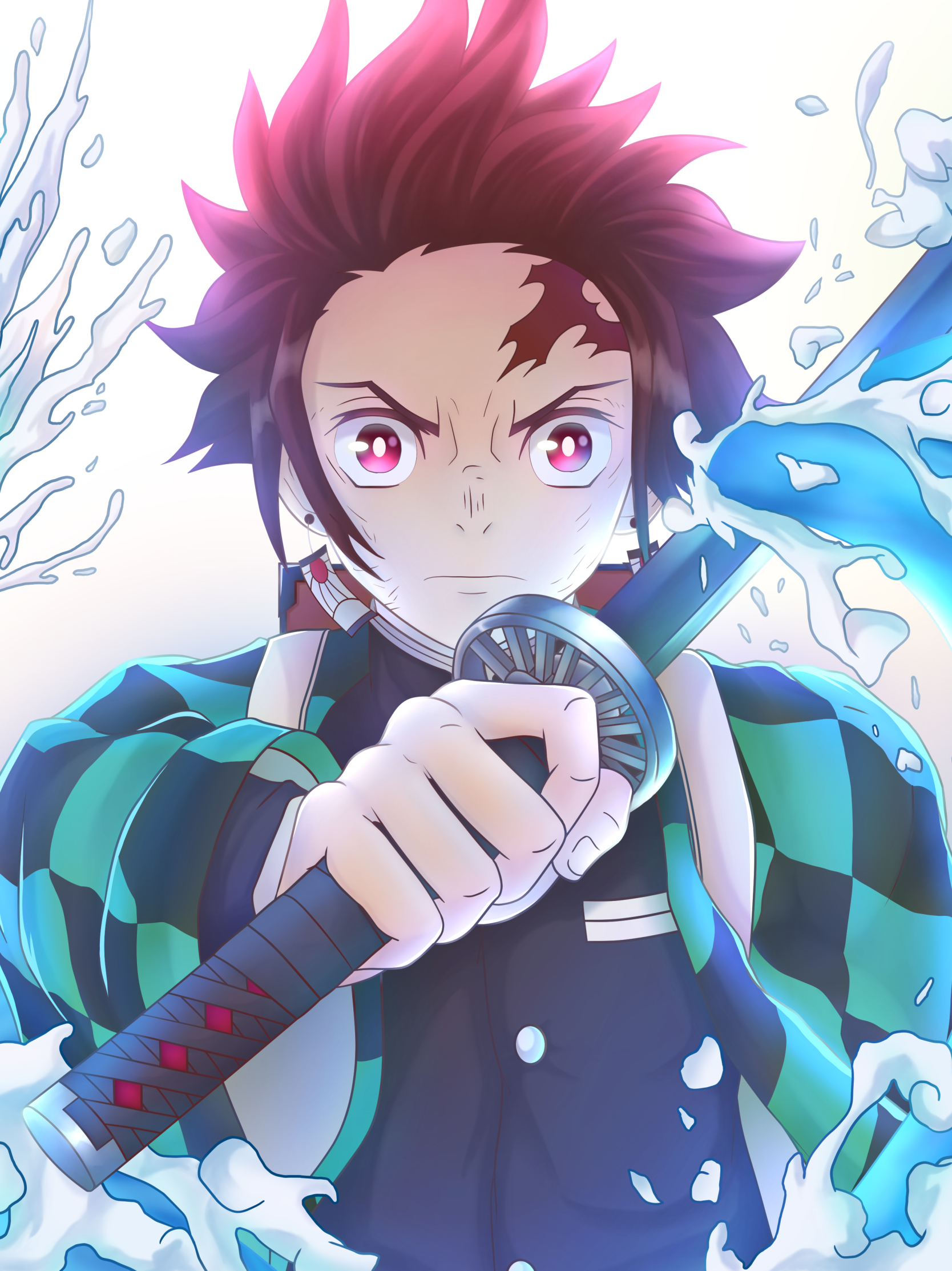 1668x2226 Tanjiro Kamado Kimetsu No Yaiba 4k Art 1668x2226 Resolution ...