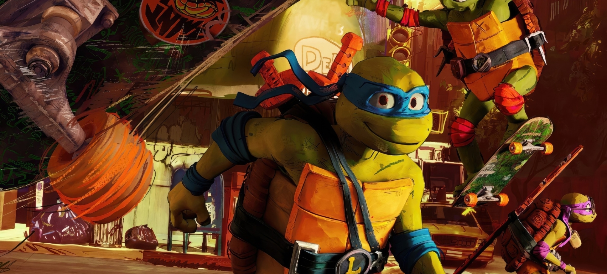 2037x919 Resolution Teenage Mutant Ninja Turtles Characters 2037x919 ...