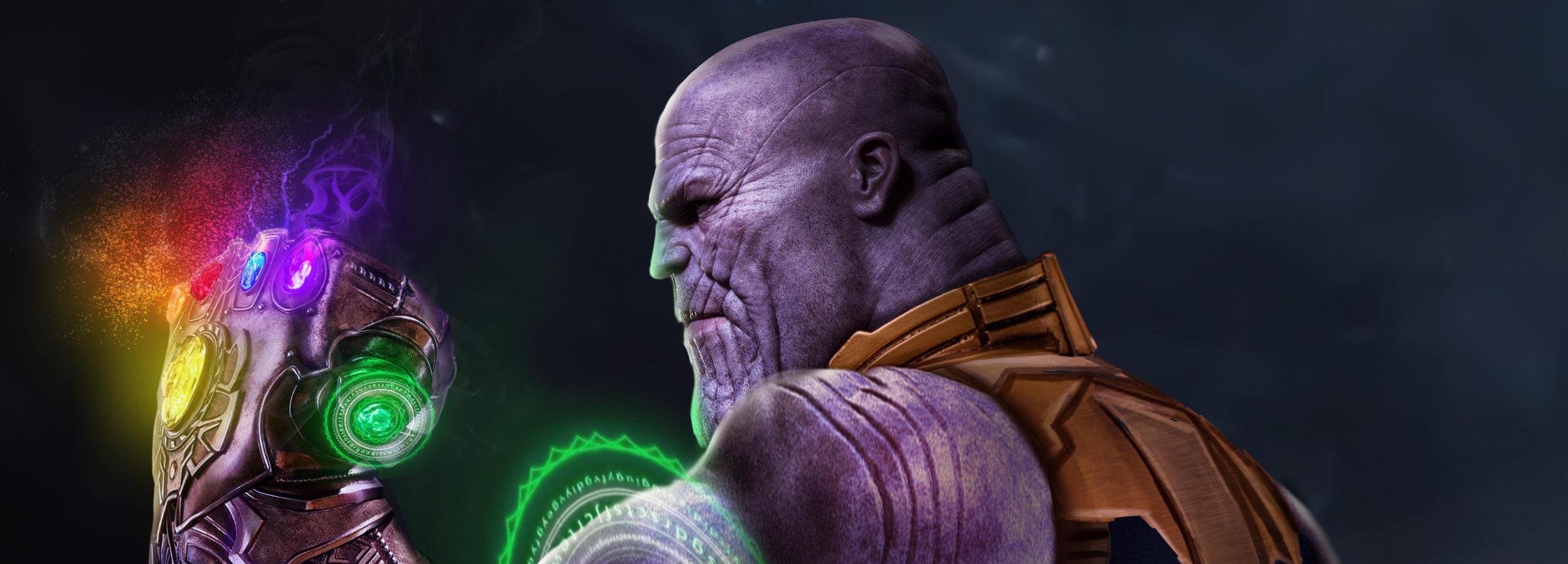 2500x900 Thanos with Infinity Gauntlet 2500x900 Resolution Wallpaper ...