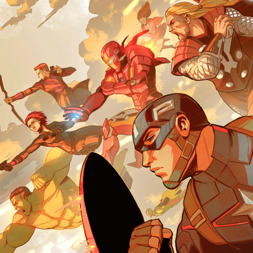 512x512 Resolution The Avengers Art Captain America, Iron Man, Thor ...