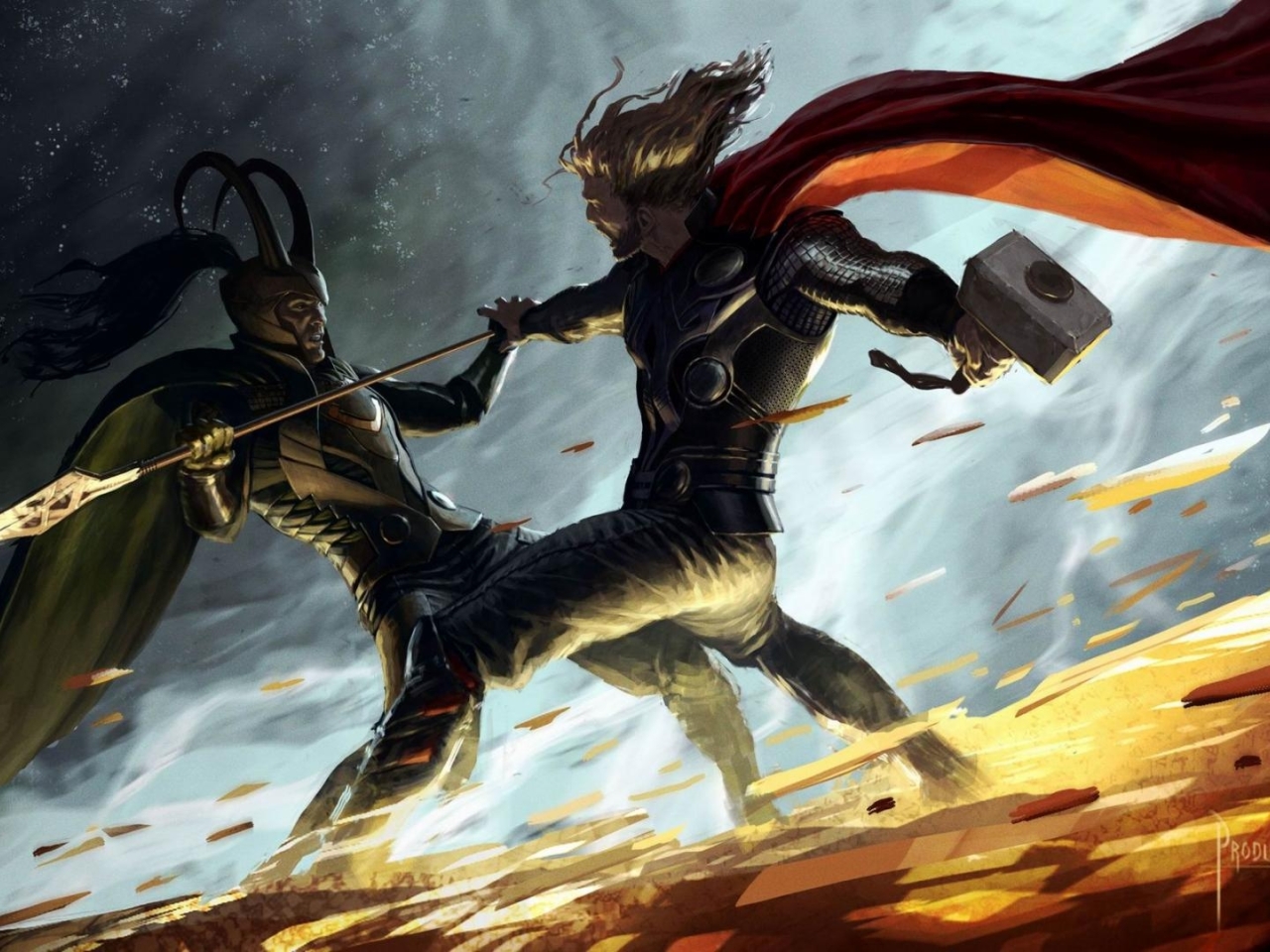 1280x960 Resolution thor, fan art, battle 1280x960 Resolution Wallpaper ...