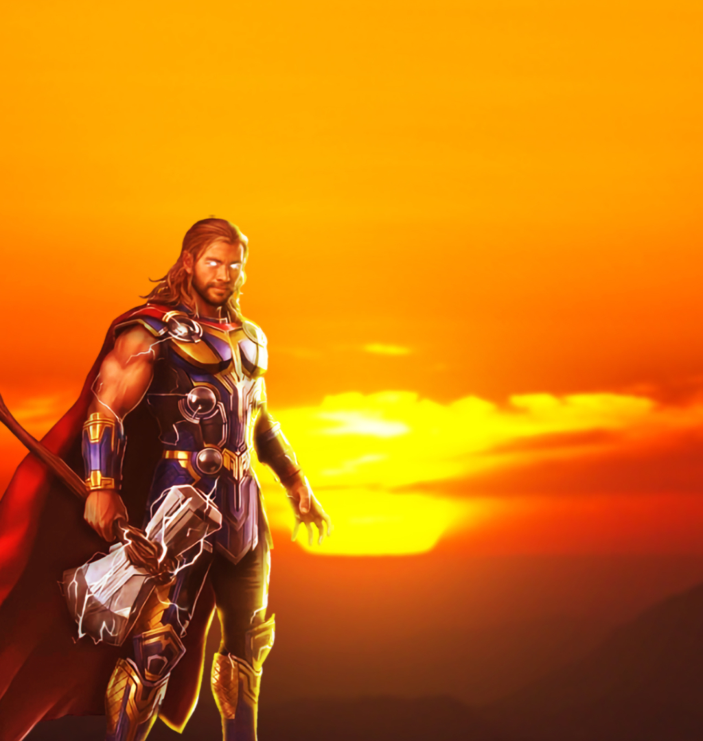 1024x1080 Resolution Thor Love and Thunder Cool Poster Art 1024x1080 ...
