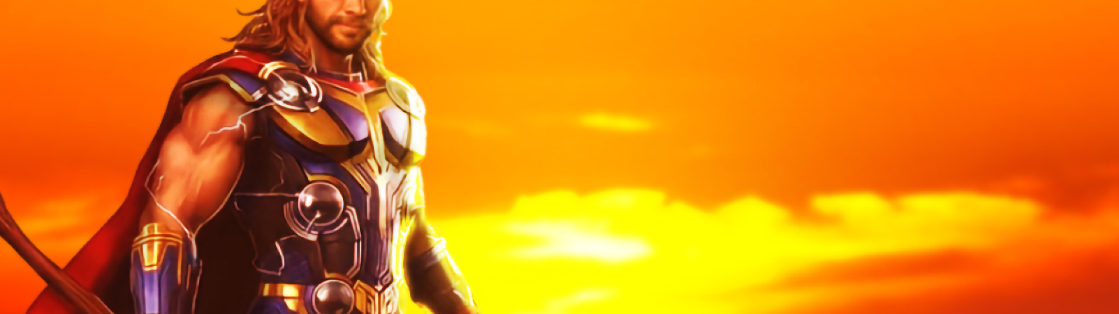 3840x1080 Resolution Thor Love and Thunder Cool Poster Art 3840x1080 ...