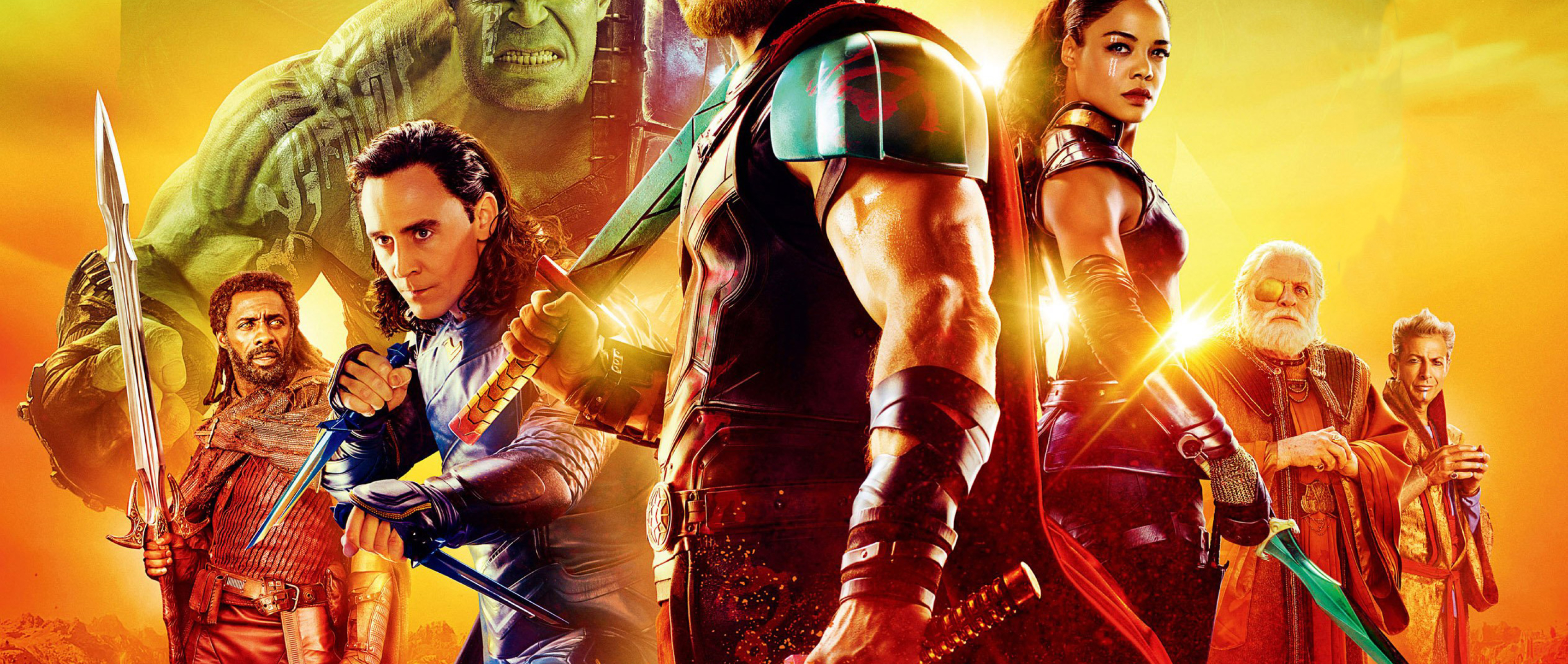 3400x1440 Resolution Thor Ragnarok Movie Cast Poster 2017 3400x1440 ...