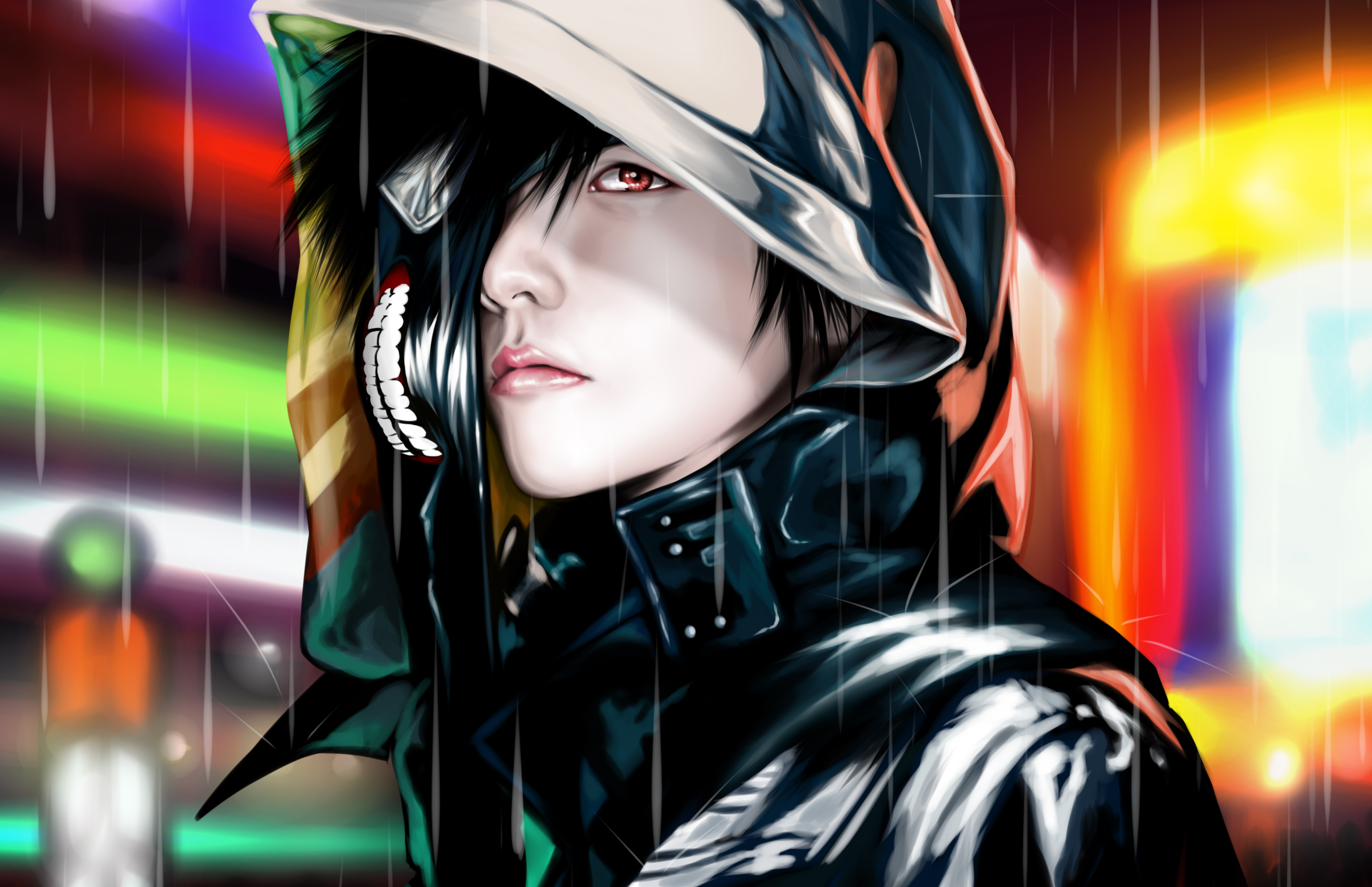 3456x2234 tokyo ghoul, man, hood 3456x2234 Resolution Wallpaper, HD ...