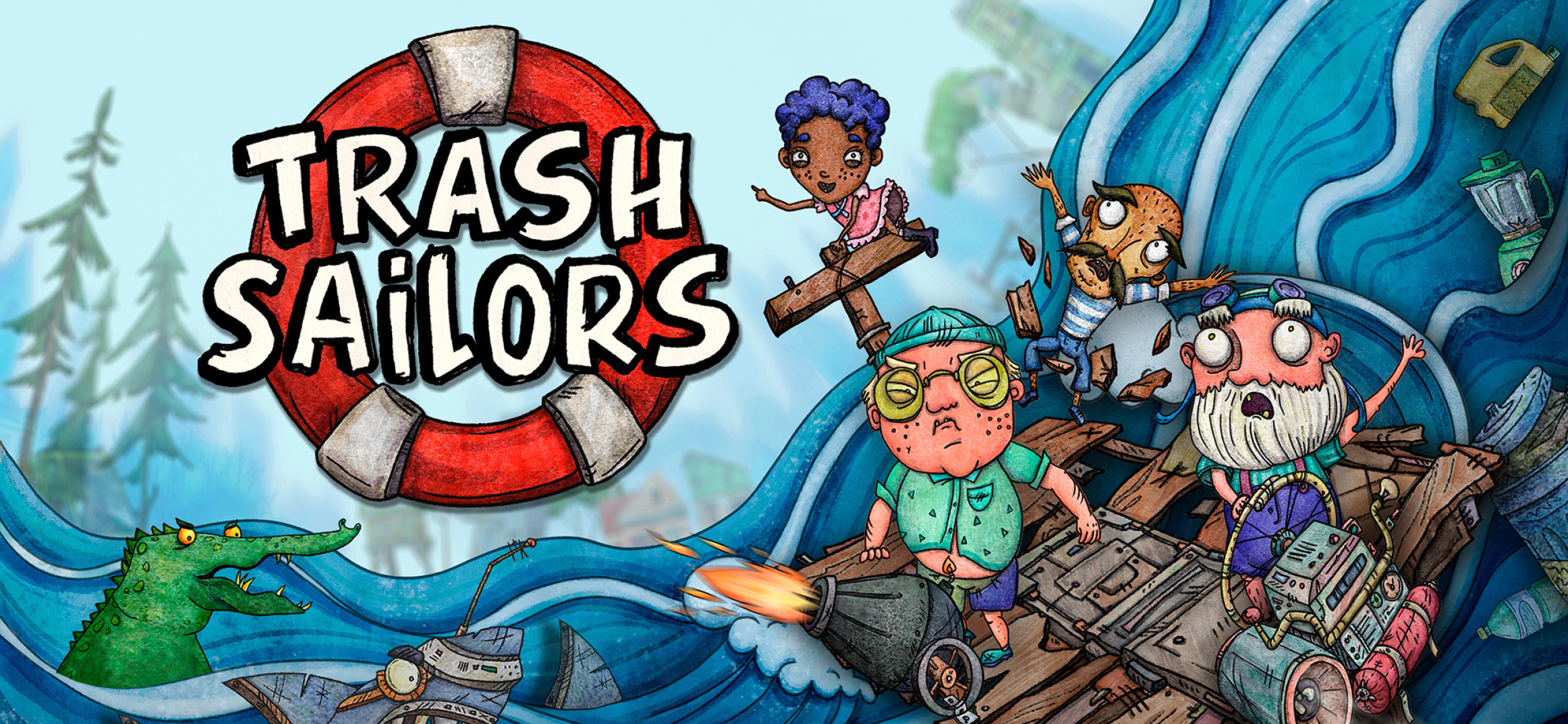 2340x1080 Resolution Trash Sailors Video Game 2340x1080 Resolution ...