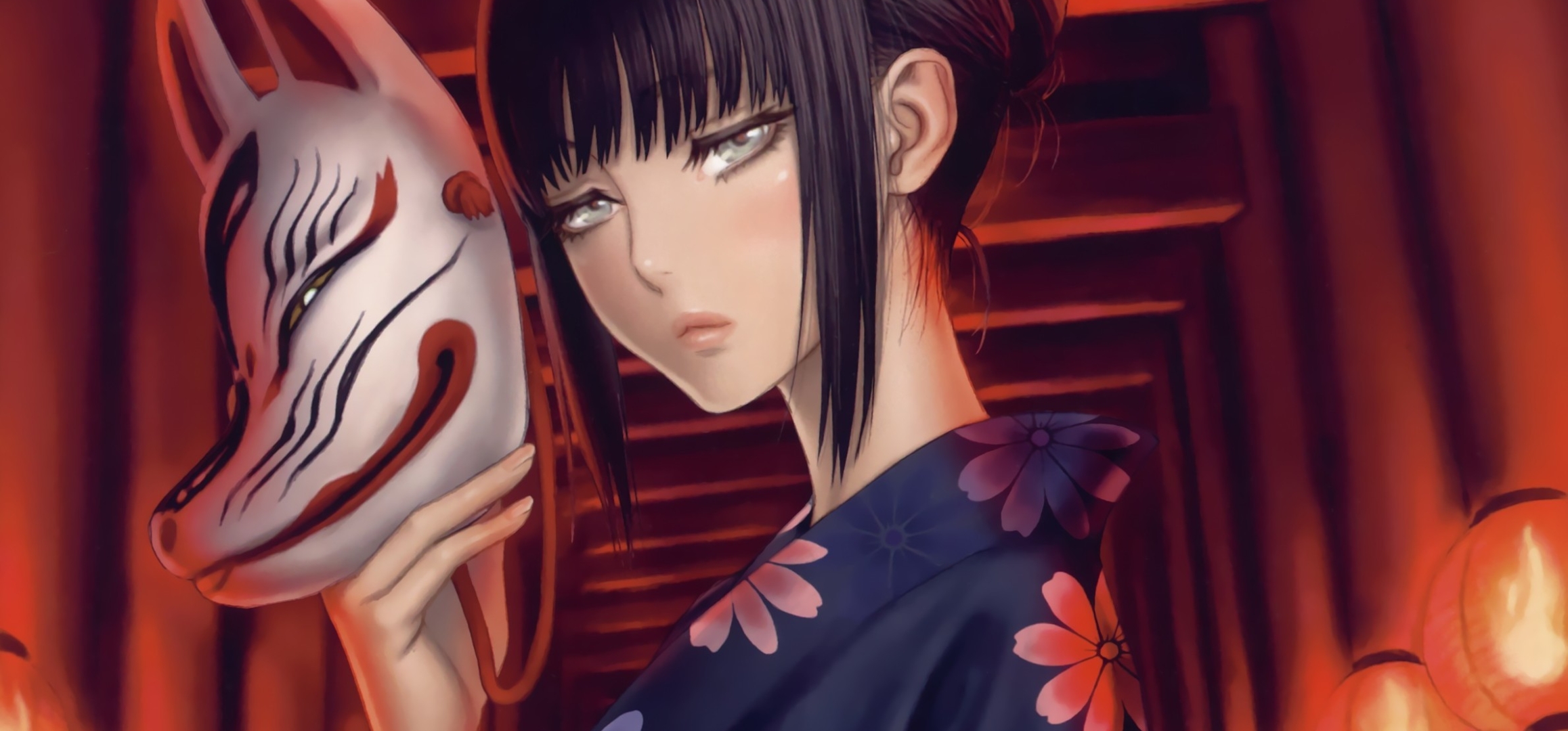 2316x1080 Resolution tsukasa jun, girl, kimono 2316x1080 Resolution ...