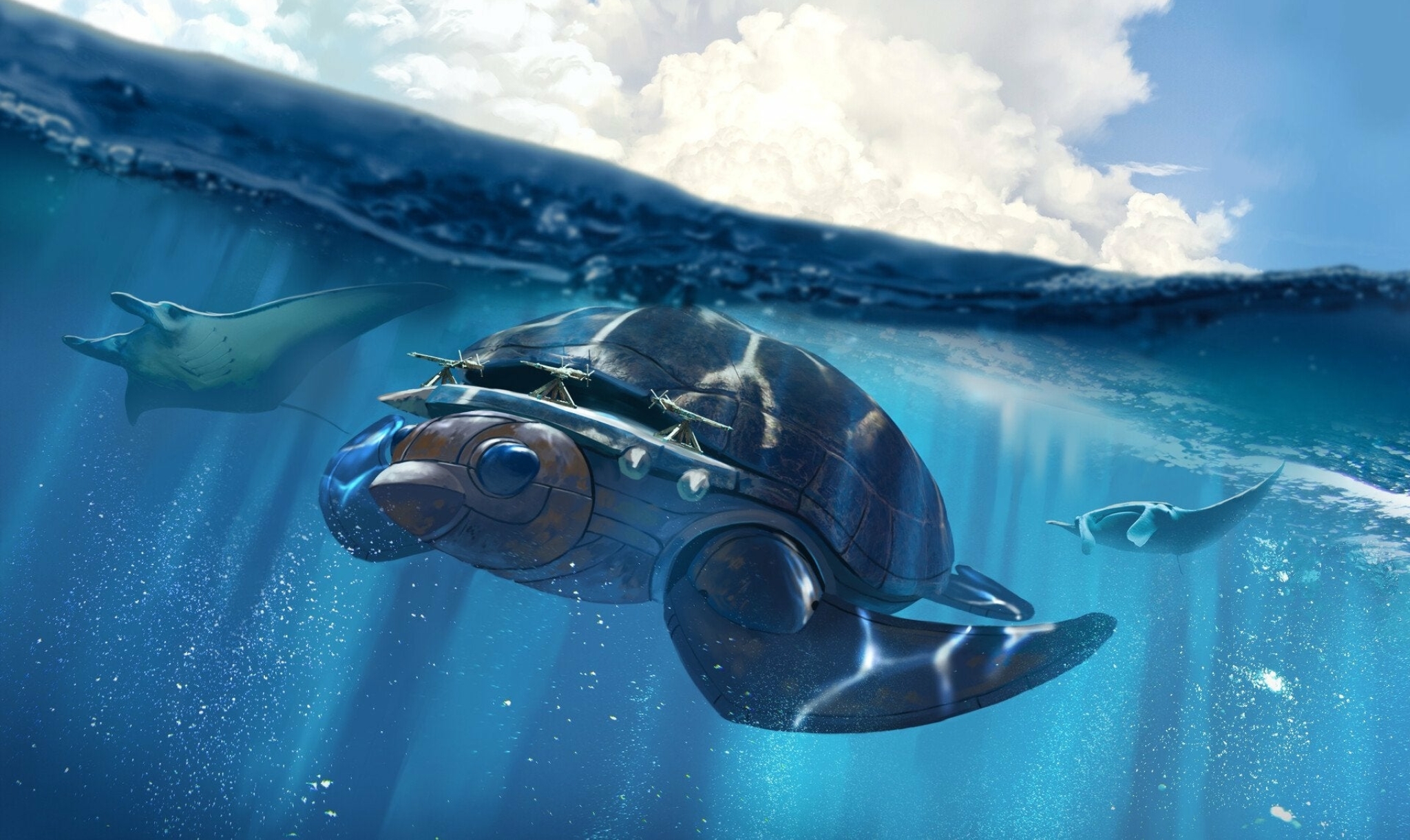 2048x1220 Resolution Turtle Ship HD Submarine 2048x1220 Resolution ...