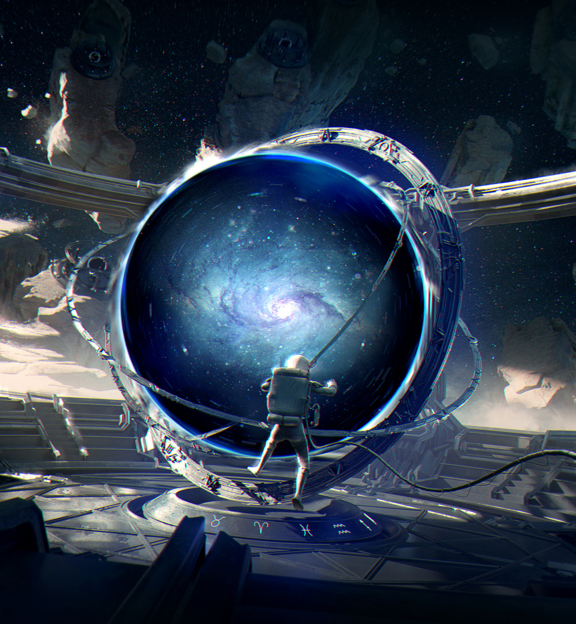 1920x2080 Resolution Unidentified Object HD Astronaut Space 1920x2080 ...