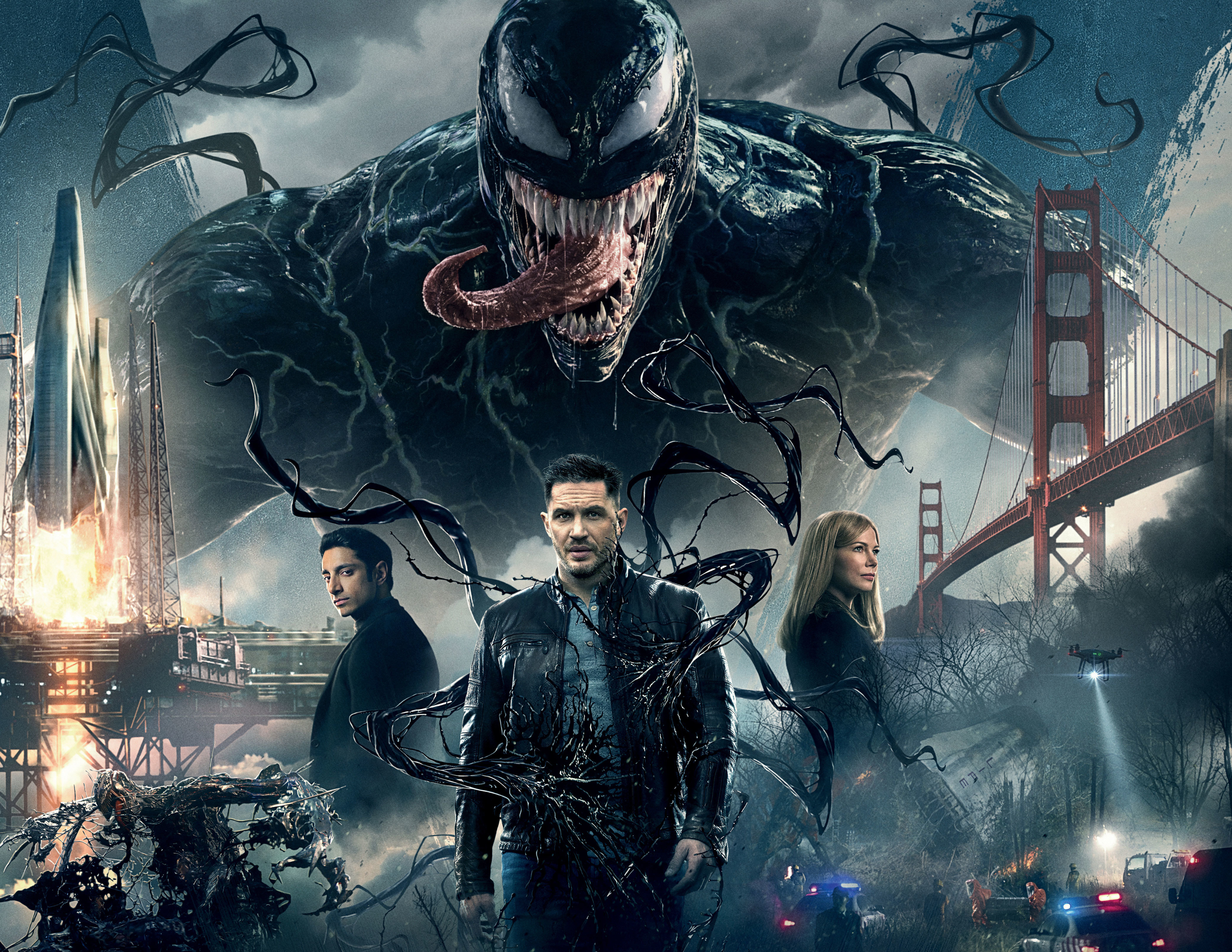 3300x2550 Resolution Venom (2018) Promotional Art with Riz Ahmed, Tom ...