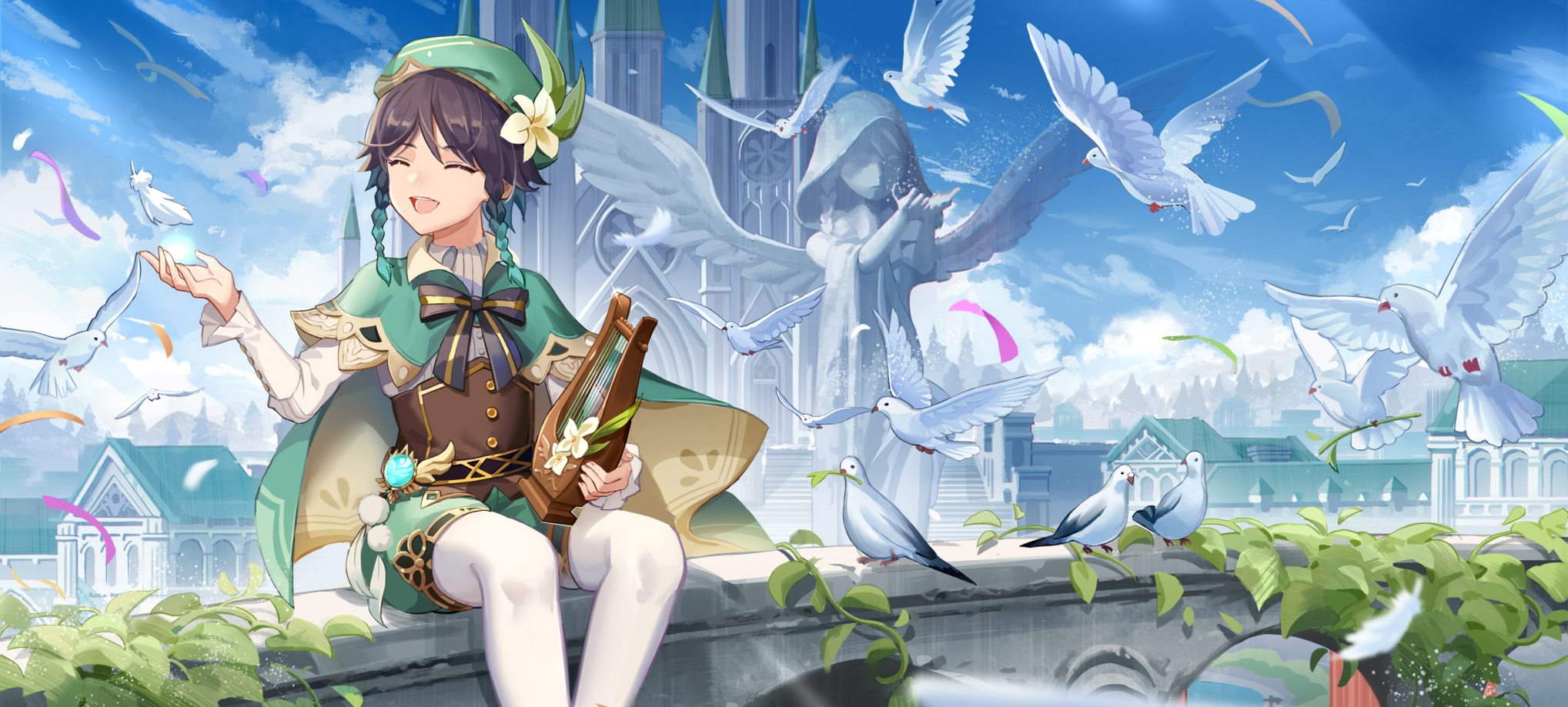 2037x919 Venti 4K Genshin Impact 2037x919 Resolution Wallpaper, HD ...