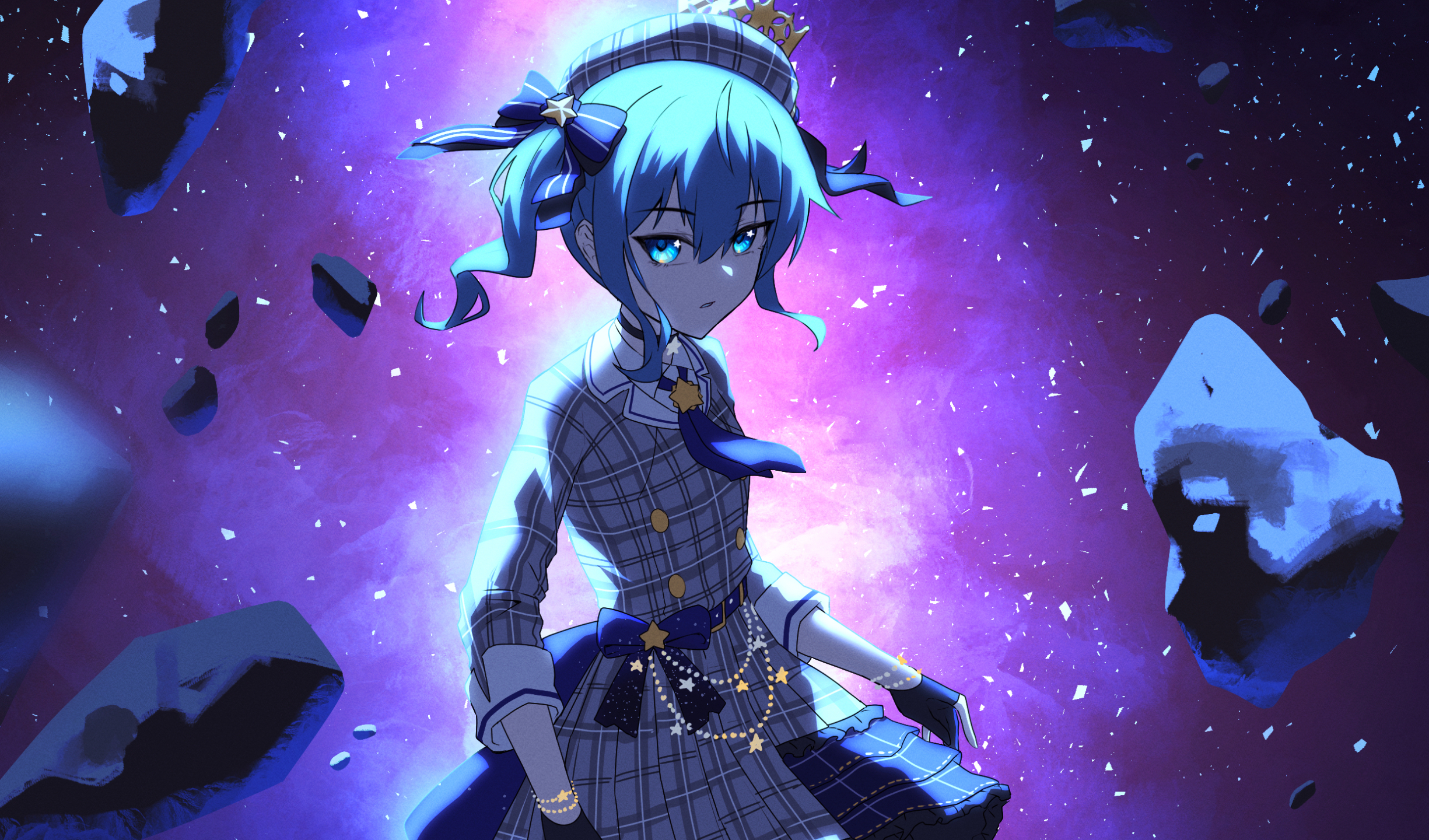 2450x1440 Resolution Virtual Youtuber HD Hoshimachi Suisei 2450x1440 ...