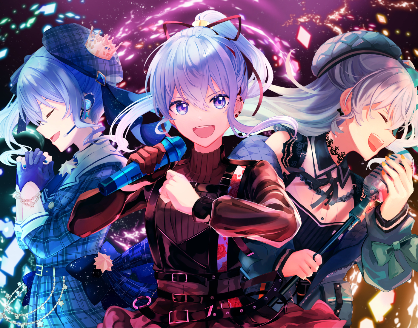 1400x1100 Virtual Youtuber Hoshimachi Suisei Trio 1400x1100 Resolution ...